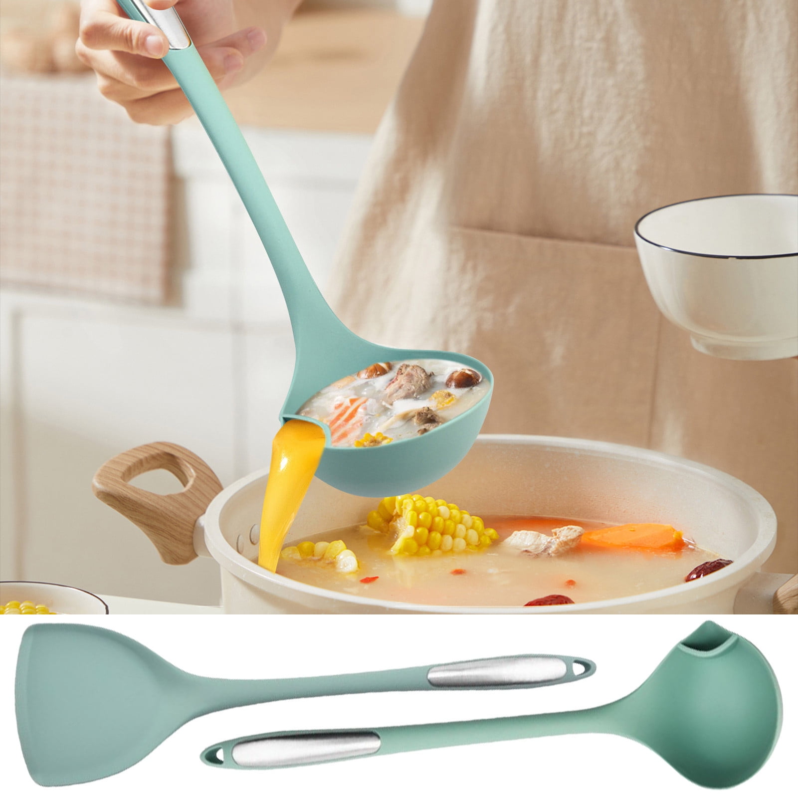 Tozuoyouz Food Grade Oil Filter Spoon For Non Stick Spatula With ...