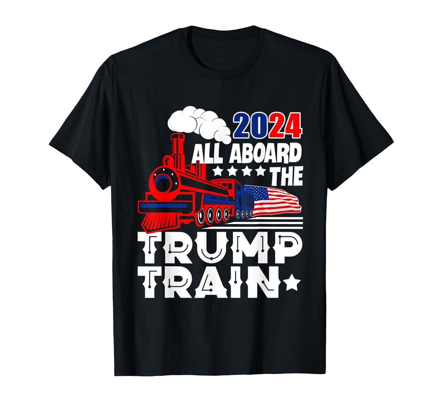 Tp 2024 All Aboard The Tp Train USA American Flag T-Shirt - Walmart.com