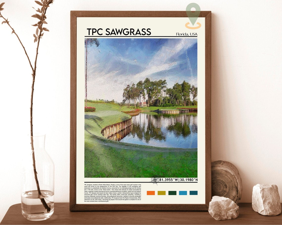 Tpc Sawgrass Print, Tpc Sawgrass Wall Art, Tpc Sawgrass Poster, Tpc ...