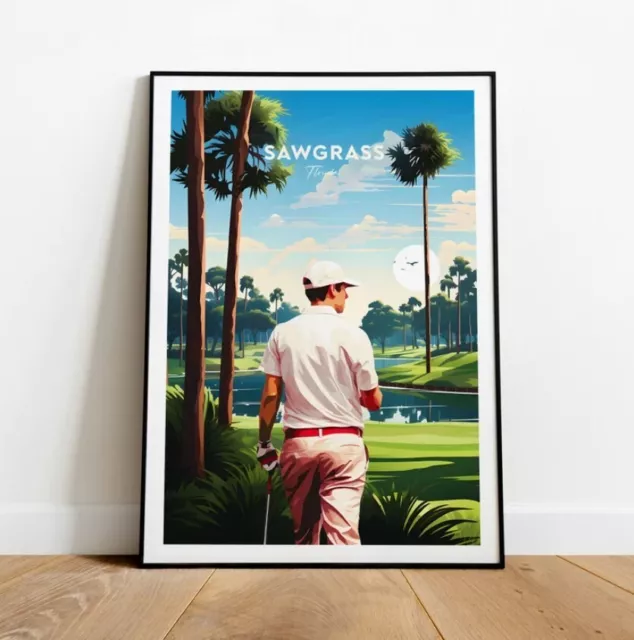 Tpc Sawgrass Traditional Golf Print - Florida, Sawgrass Poster NO ...