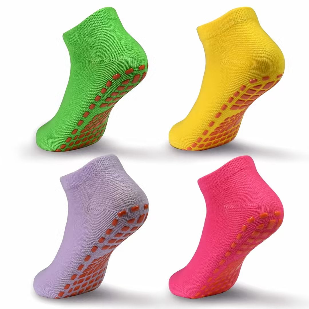Tphon Non Slip Cotton Low Cut Athletic Socks Kids 6-9 Years, Multicolor ...