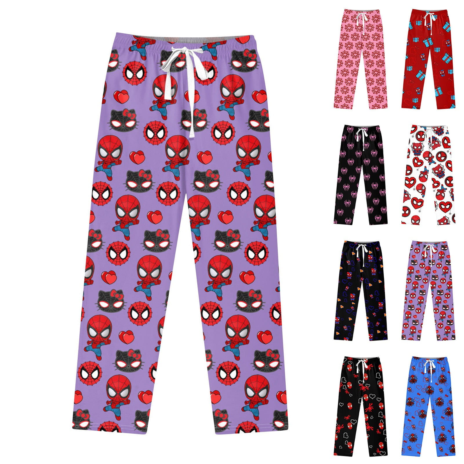 Tplvbz Boys Girls Pajama Pants Spiderman Funny Holiday Hello Kitty Pj ...