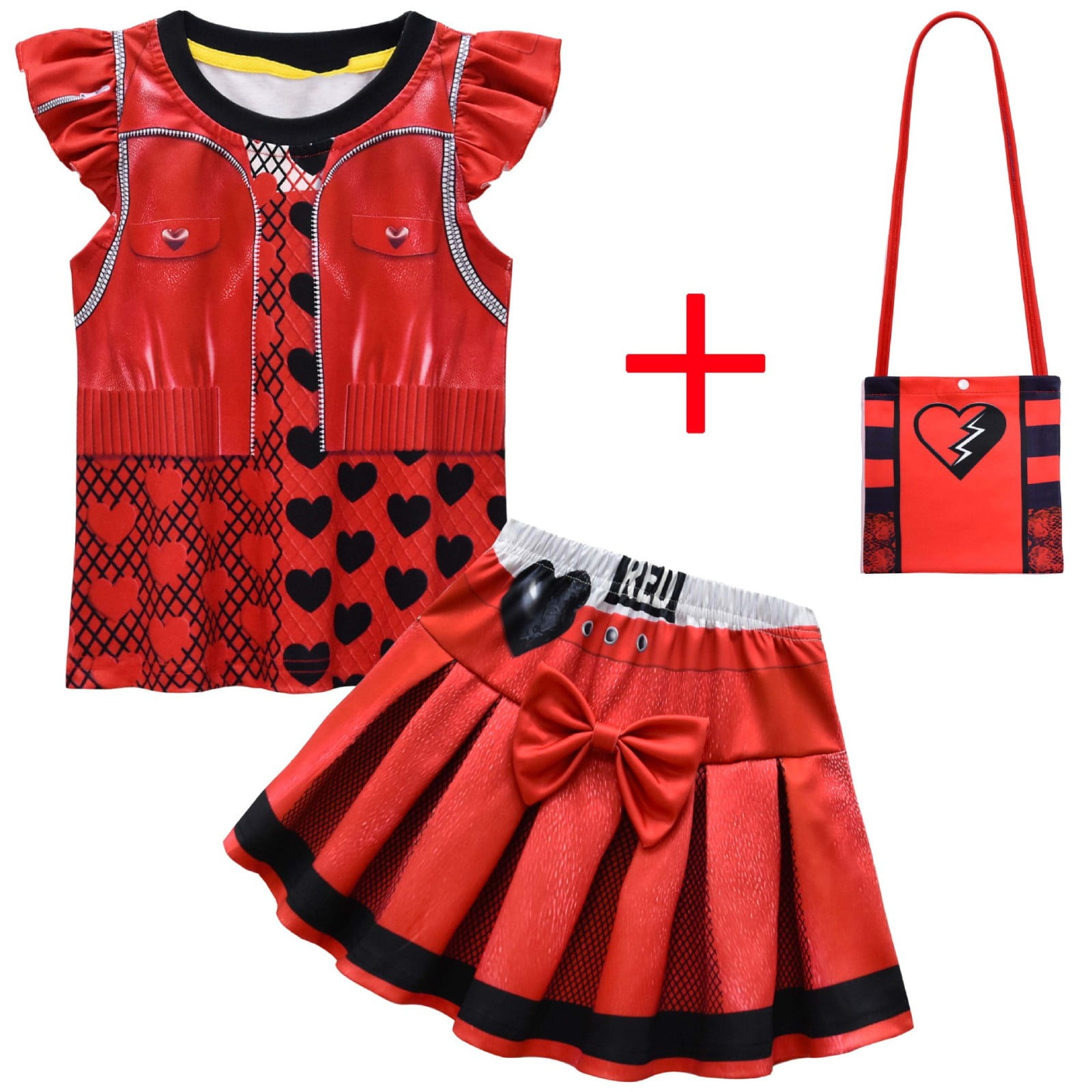 Tplvbz Descendants Costumes - Descendants Red Costume for Girls Rise of ...