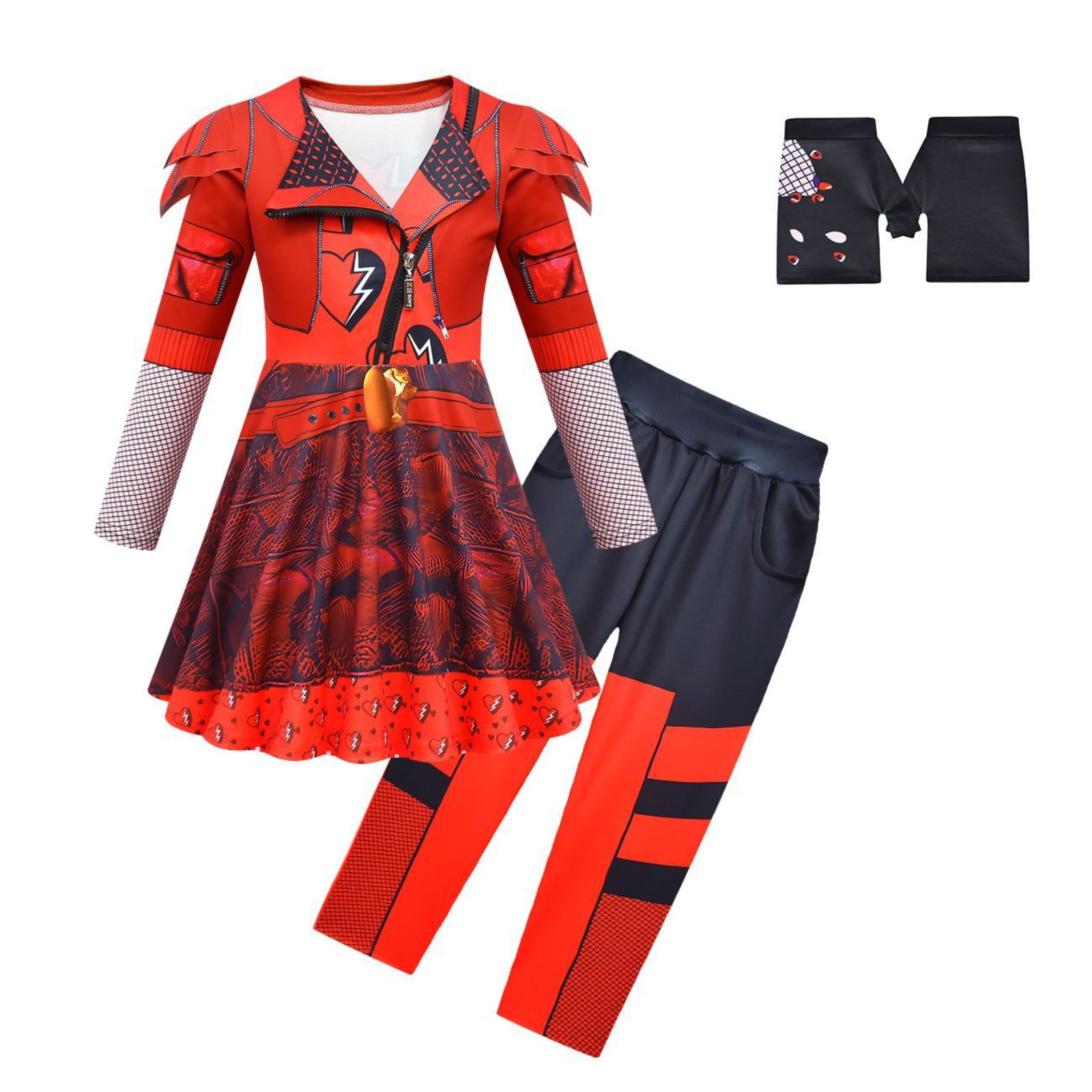 Tplvbz Descendants Costumes - Descendants Red Costume for Girls Rise of ...