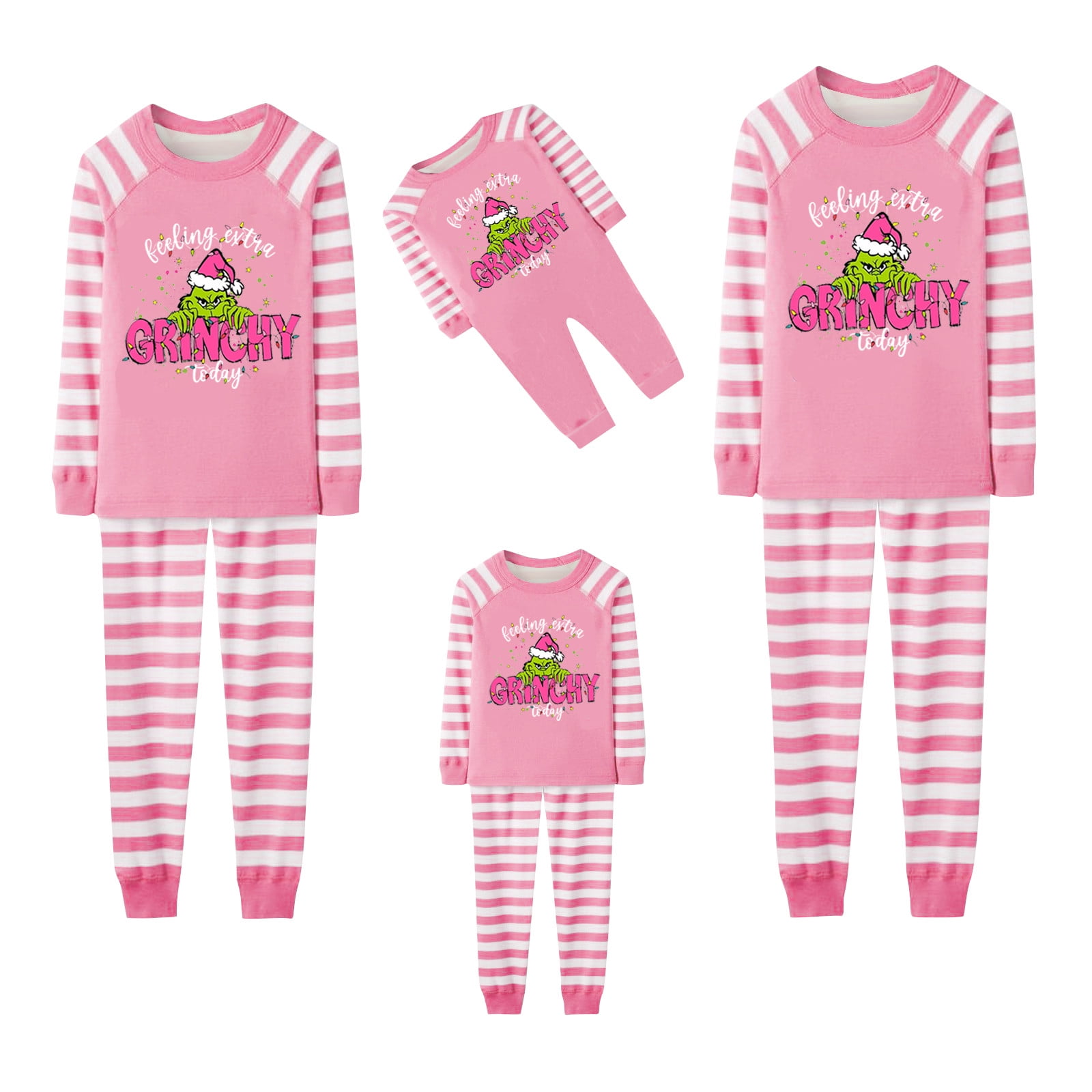 Tplvbz Family Christmas Pajamas Matching Sets Grinch, Grinch Pjs Top ...