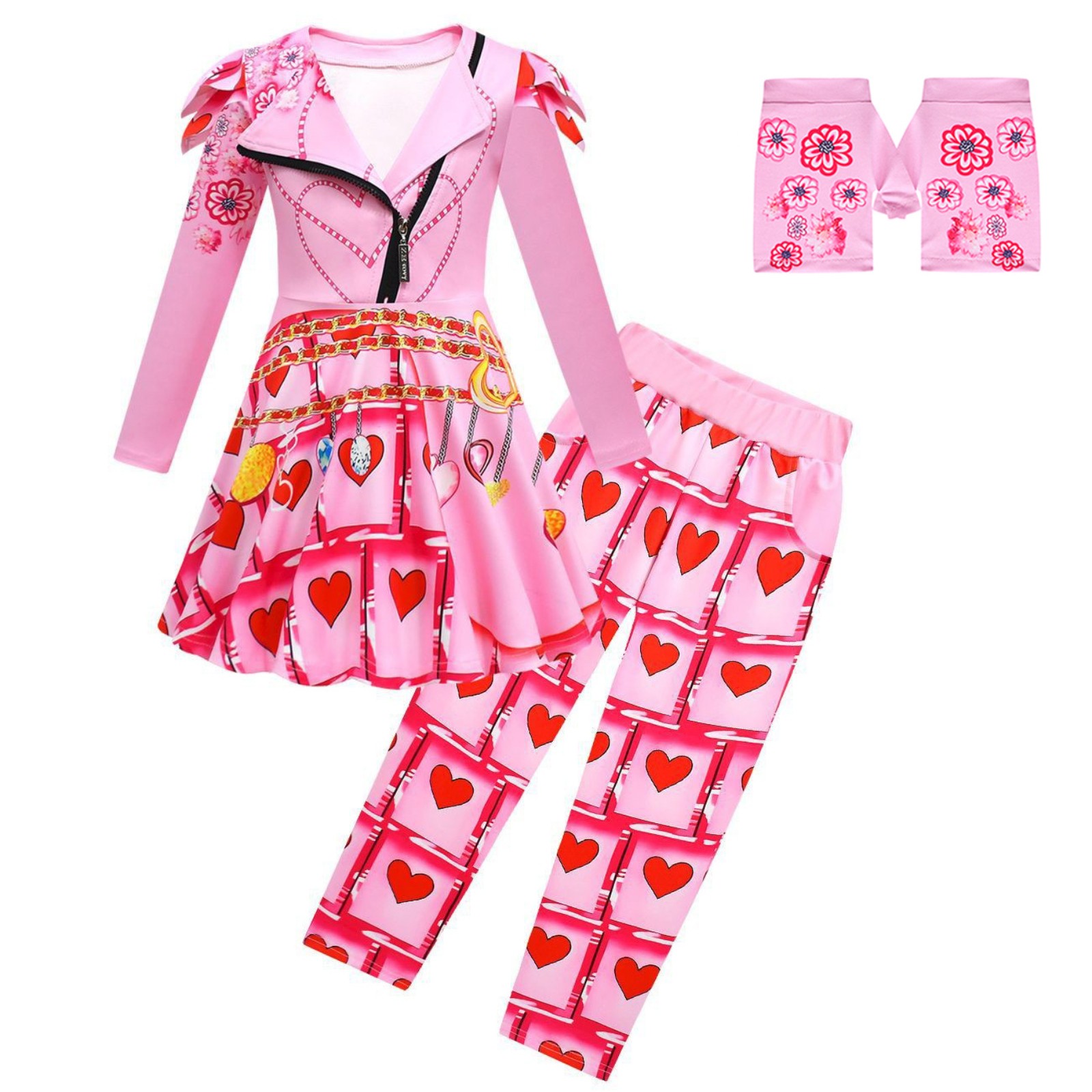 Tplvbz Red Descendants Costume for Girls - Princess Dresses with ...