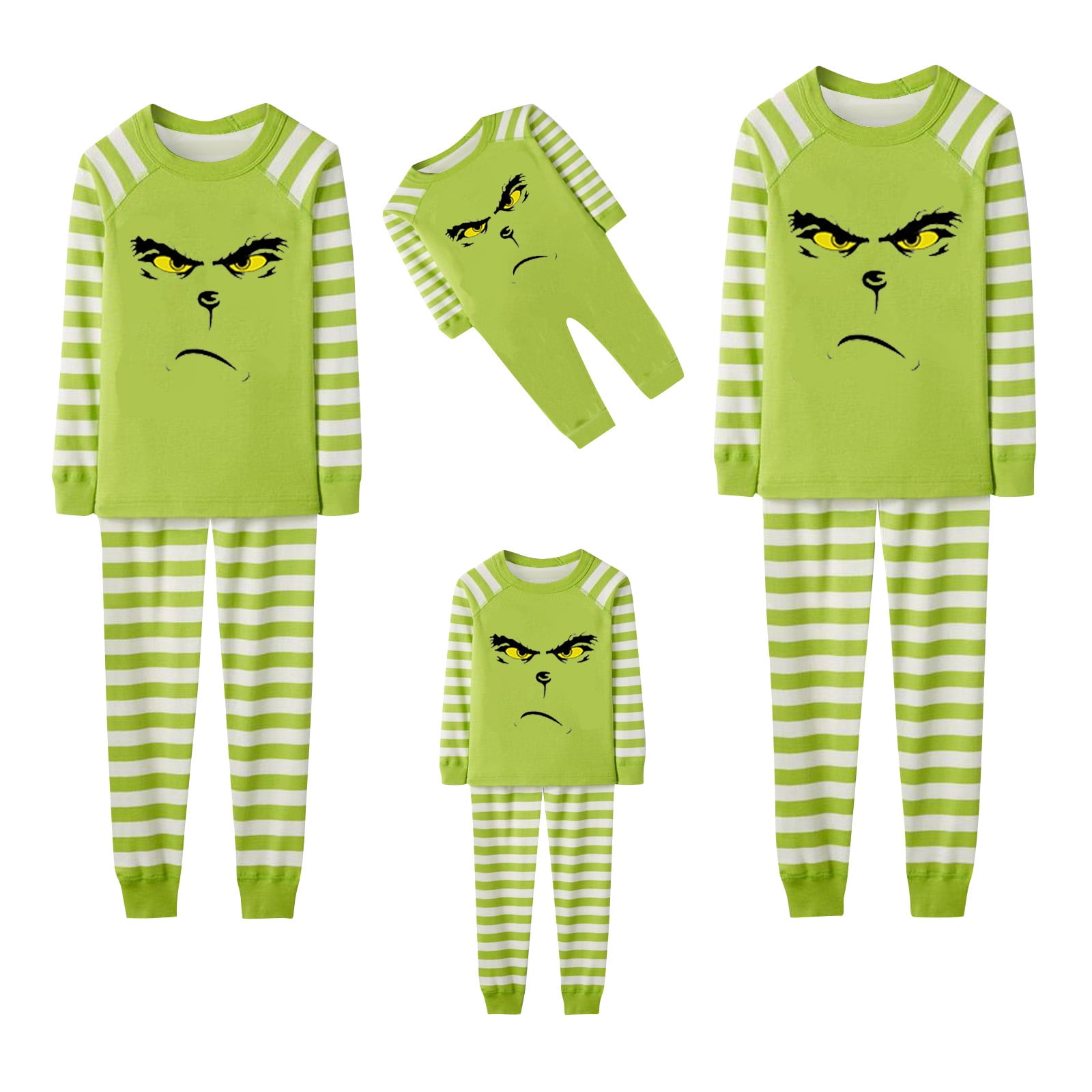 Tplvbz Women's Grinch Pajamas Christmas Matching Family Pajamas Set, 2 ...