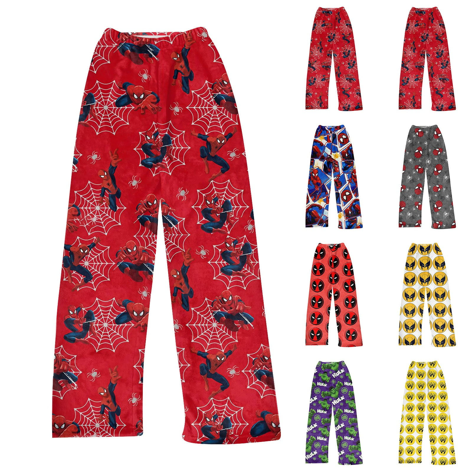 Tplvbz Womens Flannel Spiderman Pajama Pants Valentine's Day Holiday ...
