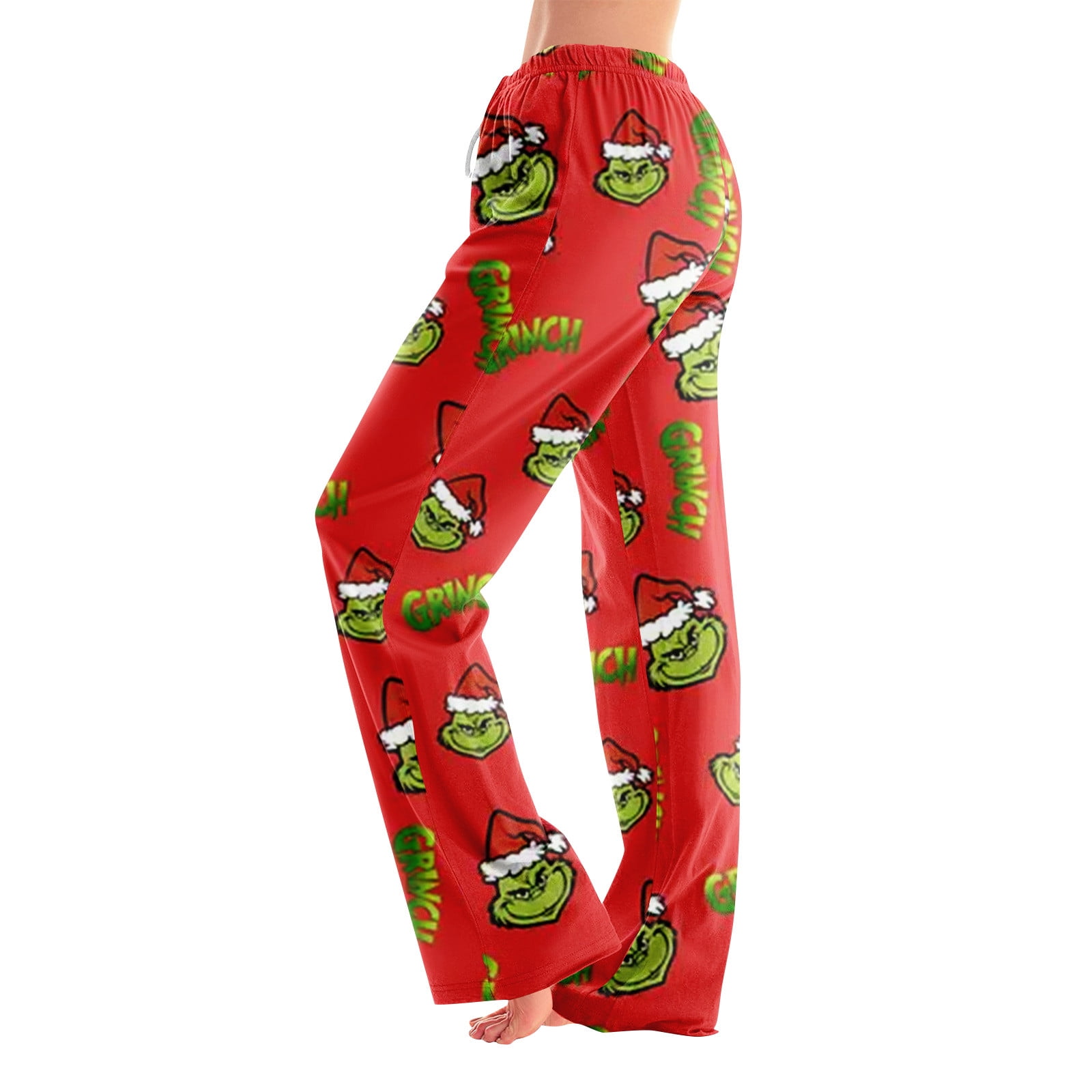 Tplvbz Womens Grinch Christmas Pajama Pants Holiday Elastic Waist Cute ...