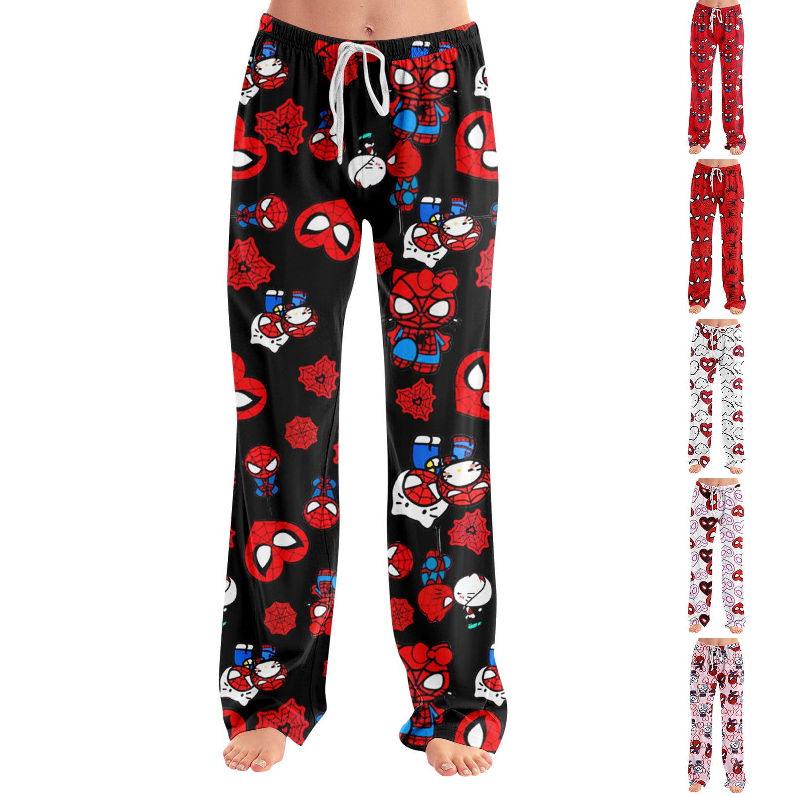 Tplvbz Womens Pajama Pants Spiderman Funny Holiday Spiderman Pj Pants ...