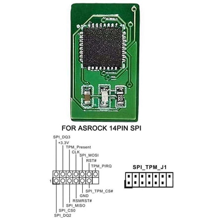 ASRock TPM2-S TPM Module Motherboard (V2.0) 17 pin connector - Walmart.com