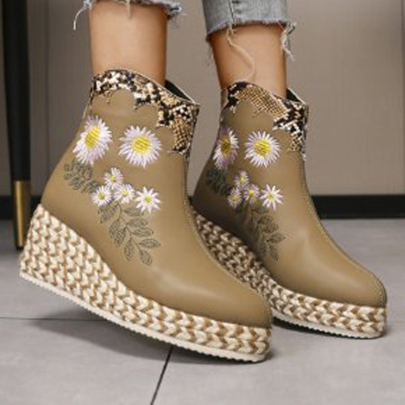 Tponi Chunky Boots For Women Boots Winter Women Womens Comfort Boots ...