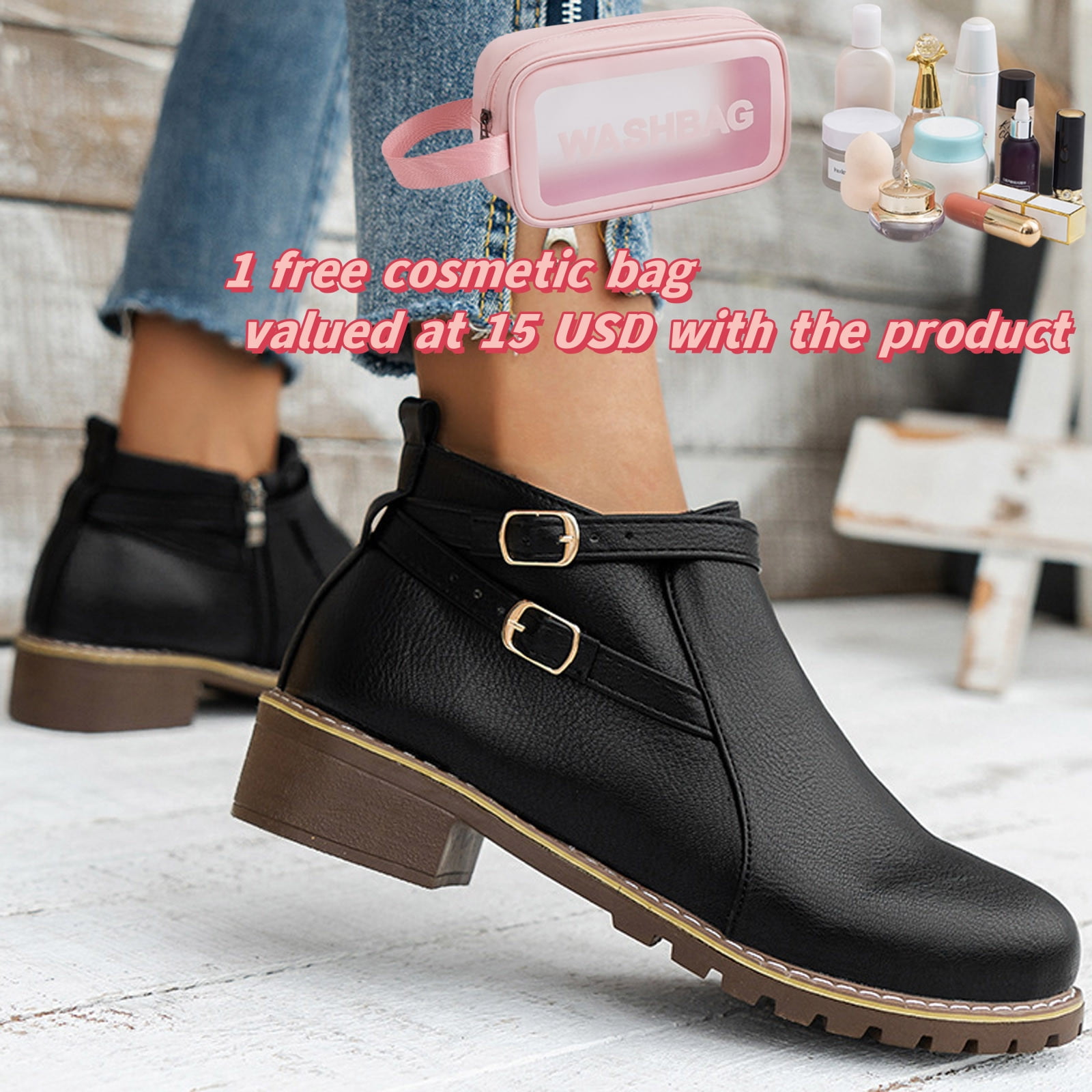 Tponi Girls Boots Women Boots Clearance 87 Boots Round Toe High Heel ...