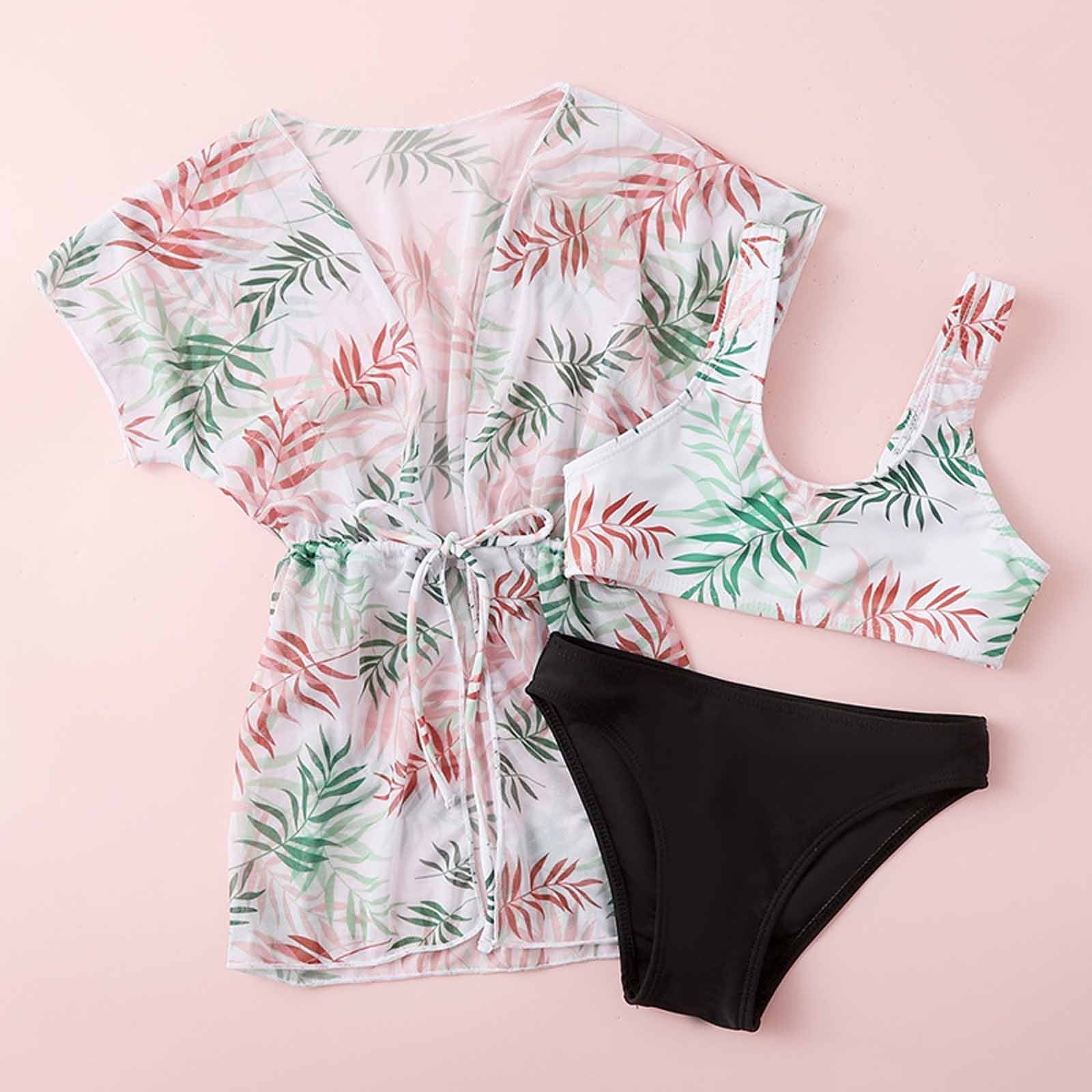 Tponi Girls One Piece Swimsuits Girls 3 Piece Swimsuit Mix And Match
