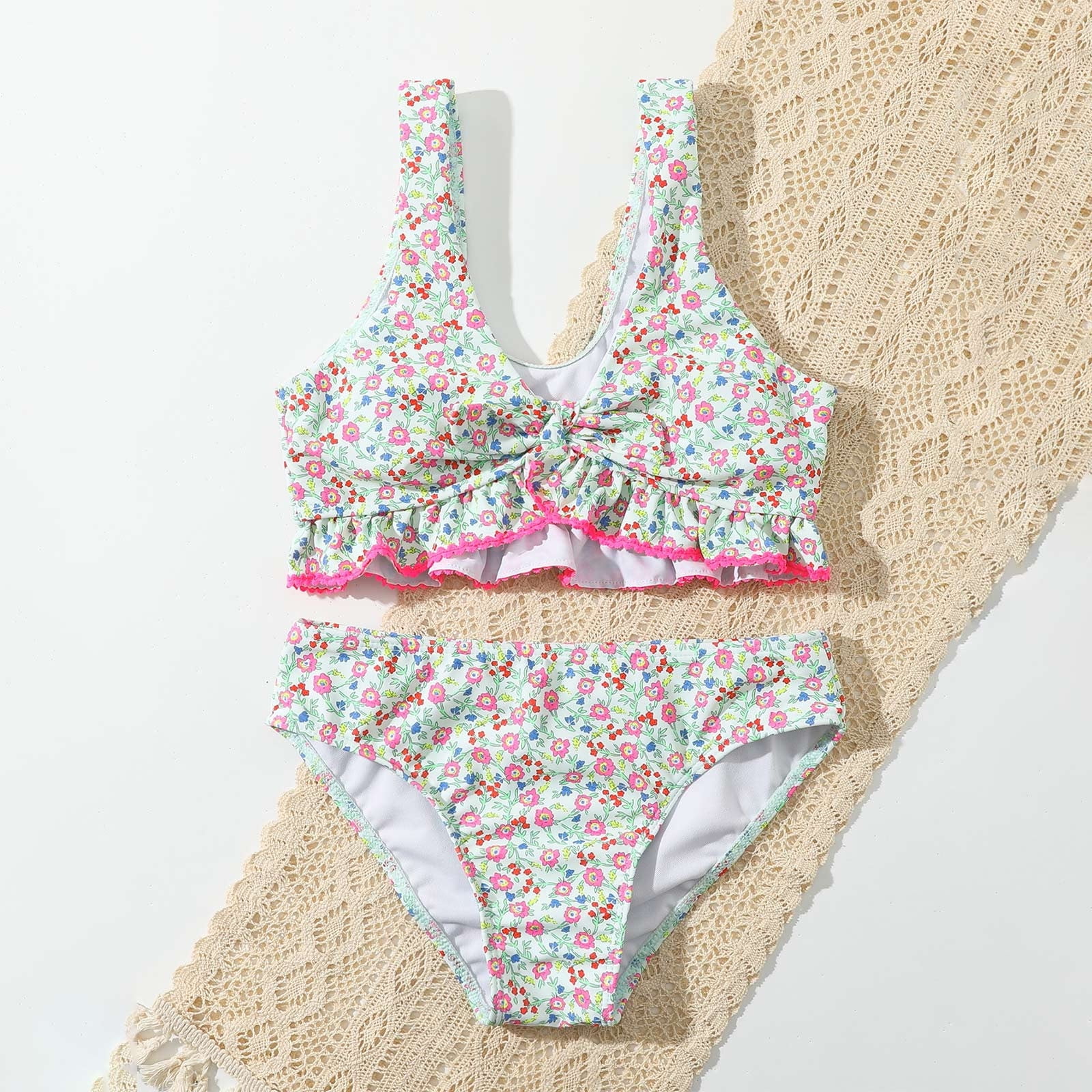Tponi Kids Swimsuits,Girls 2 Piece Swimsuit,Two-Piece Sets,Swim Set ...