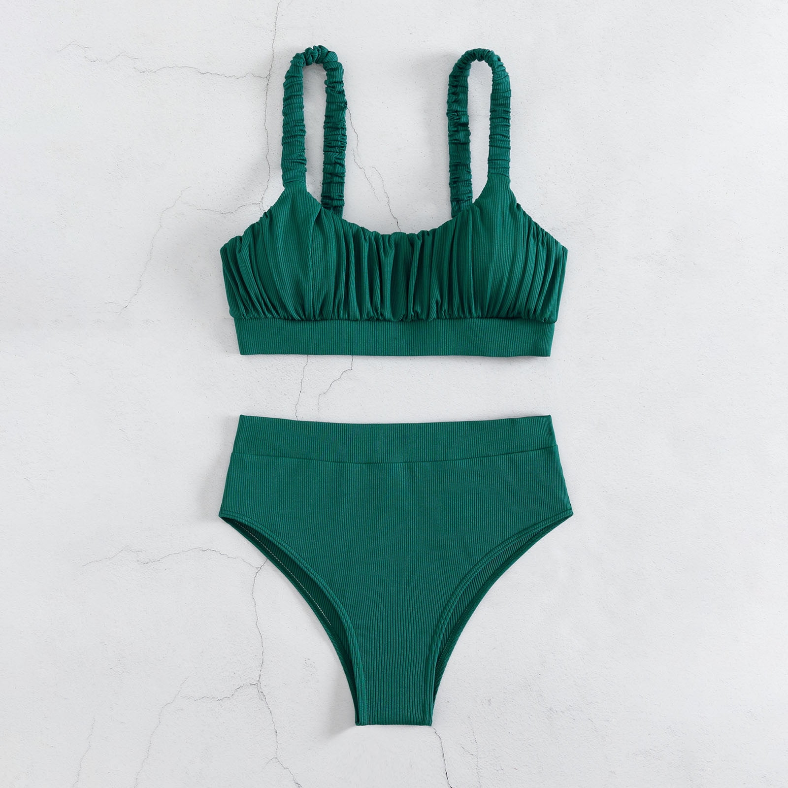 Tponi Two Piece Swimsuit For Women Two Piece Sets Elastic Green