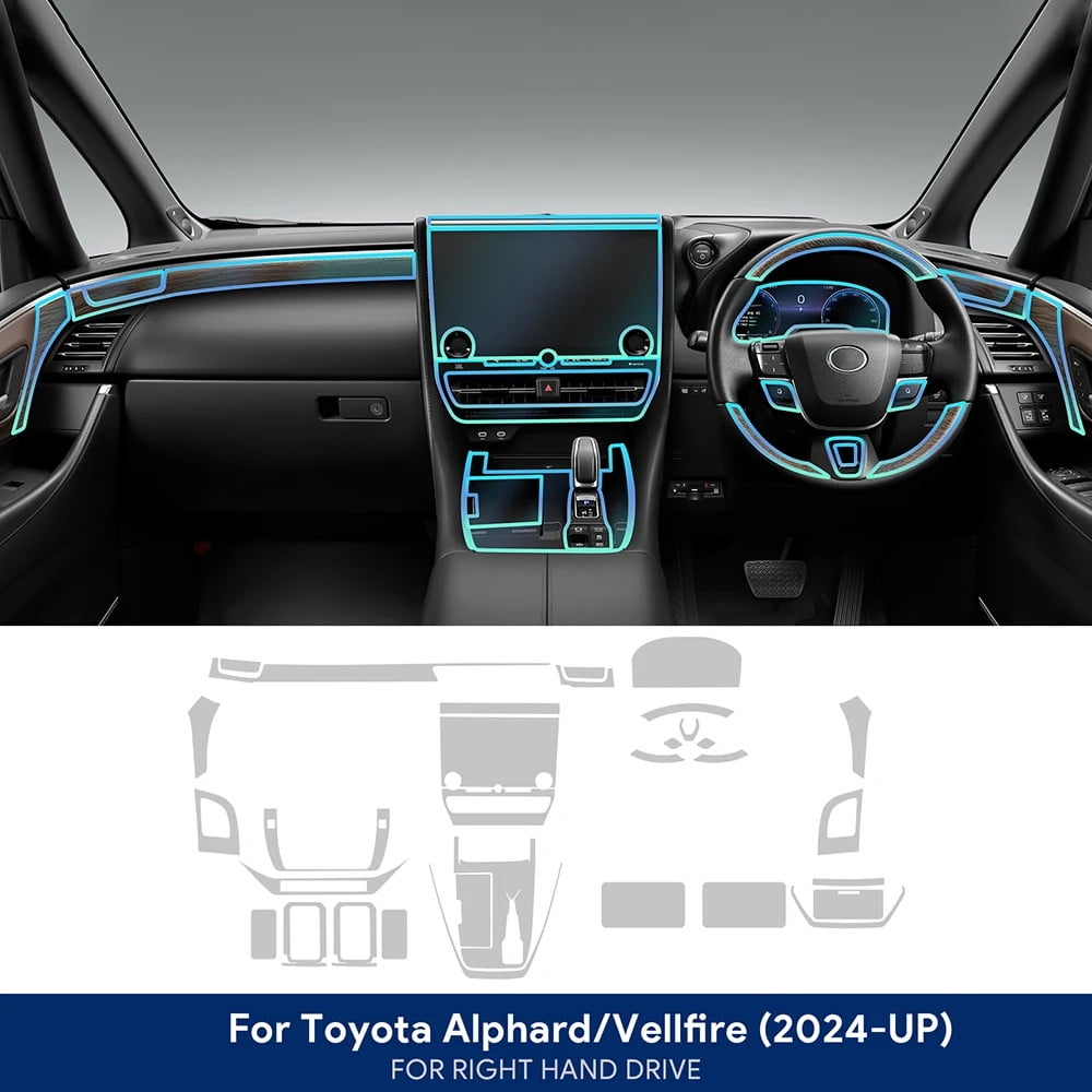 Tpu Interior Film for Toyota Alphard Vellfire 2024 Car Stickers Center ...