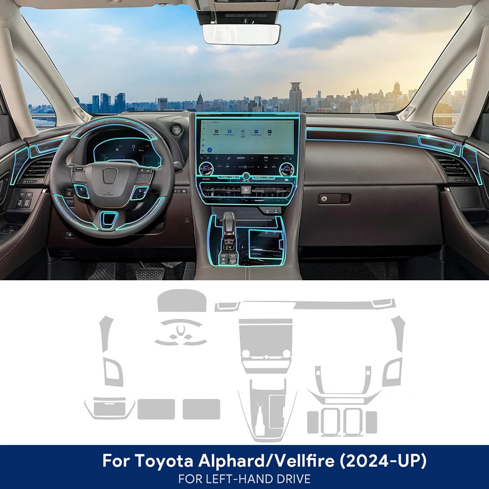 Tpu Interior Film for Toyota Alphard Vellfire 2024 Car Stickers Center ...