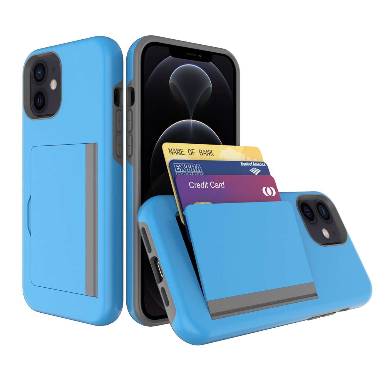 Tpu Pc Hybrid 2-in-1 Flip Card Holder Phone Case For Reiko brand for ...
