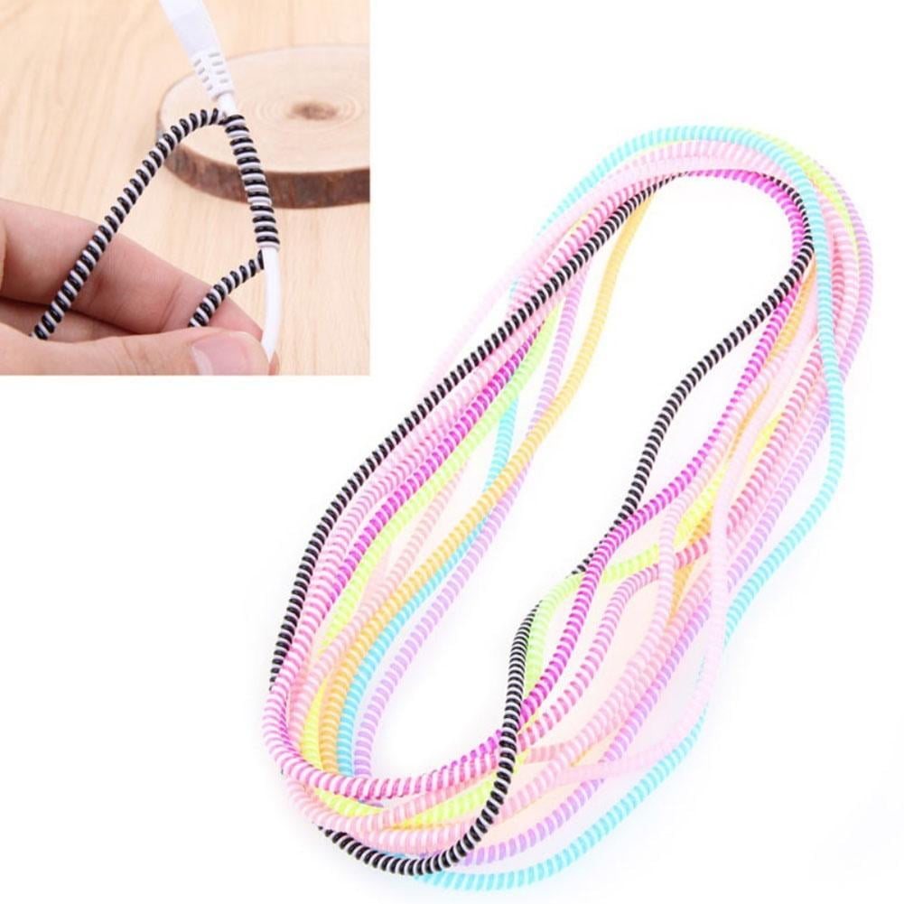 Tpu Spiral Cable Protector Cord Wrap Double Colors Winder Organizer ...