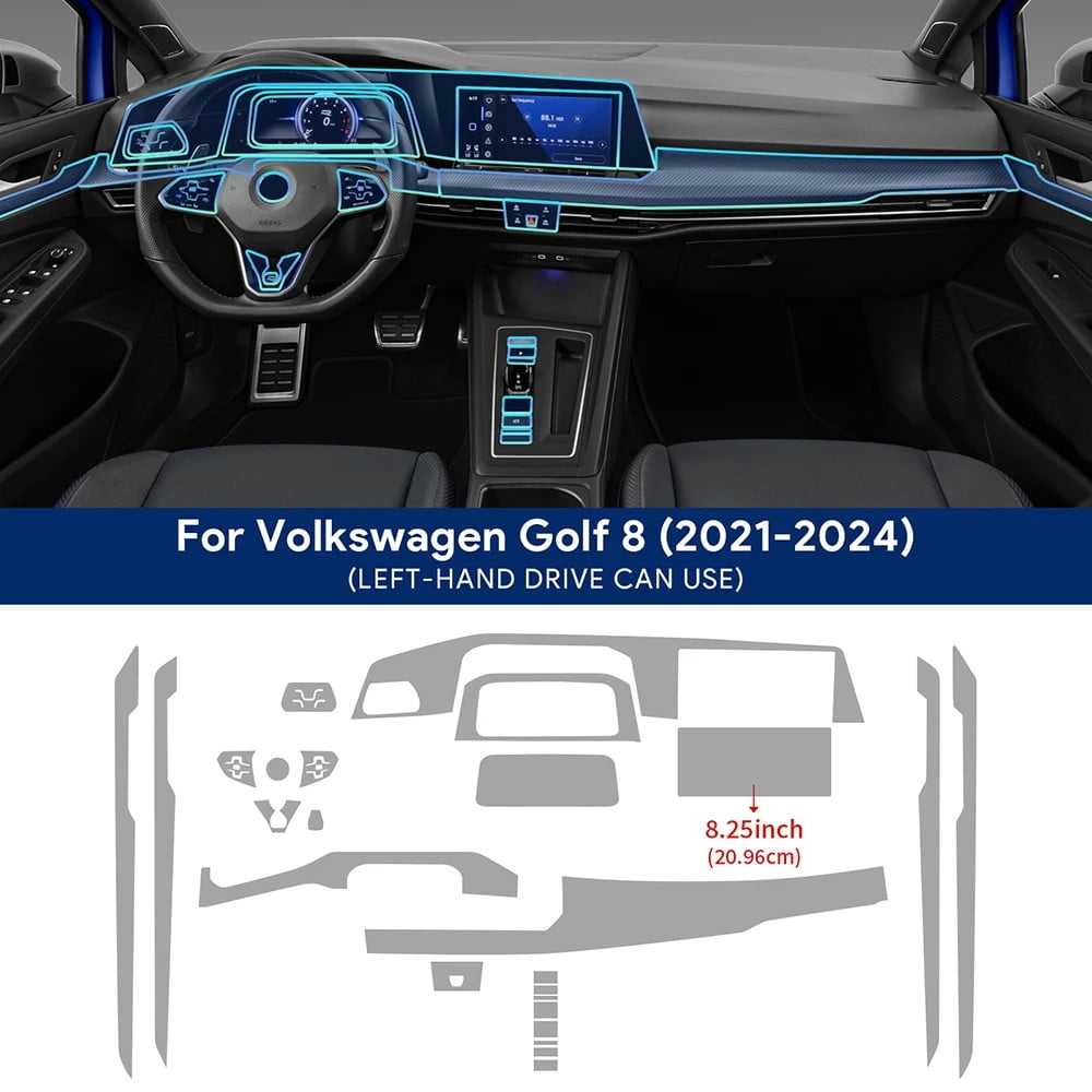 Tpu Transparent Film for VW Volkswagen Golf 8 Car Interior Stickers ...