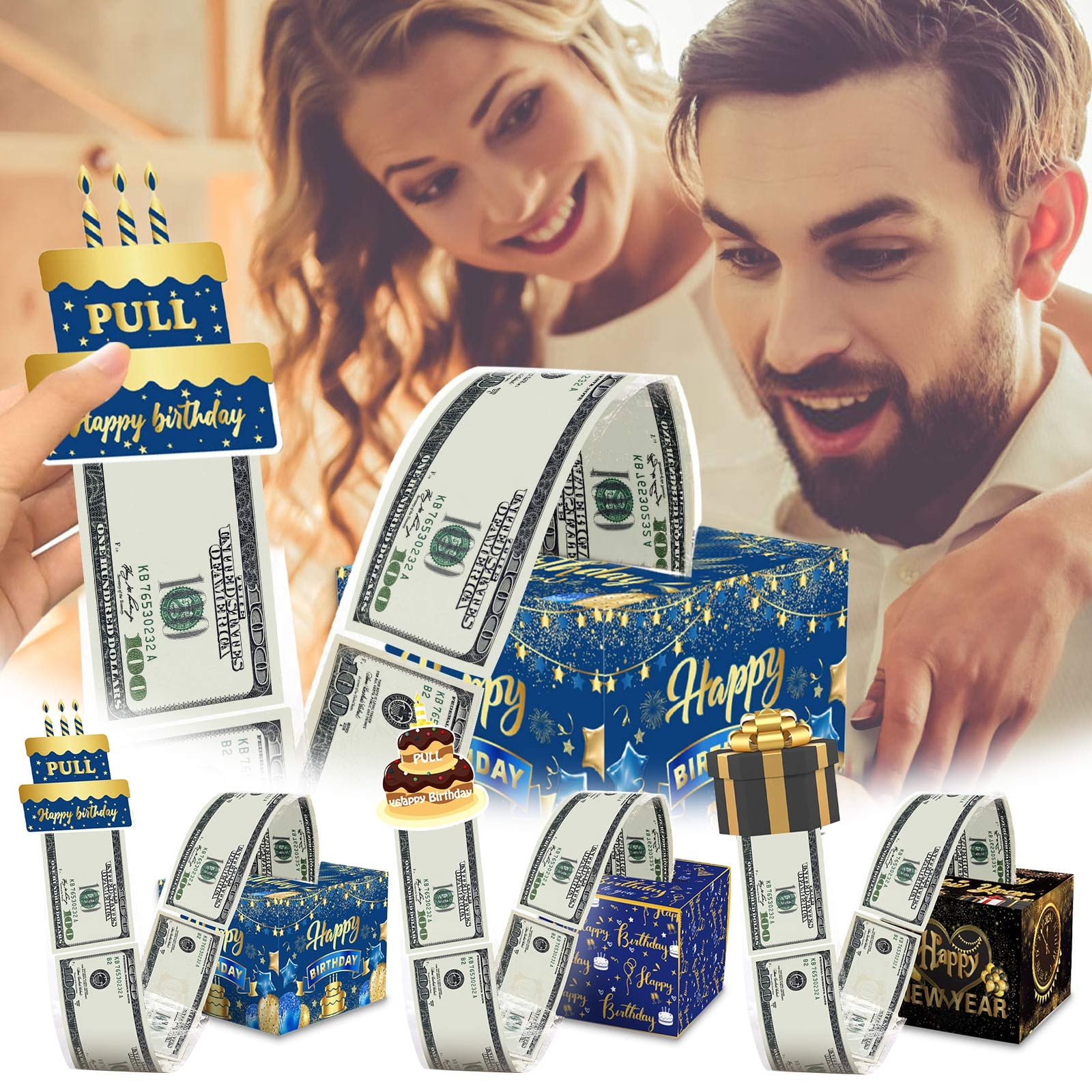 Tpzfurit Birthday Surprise Money Box with Clever Design for Cash and ...