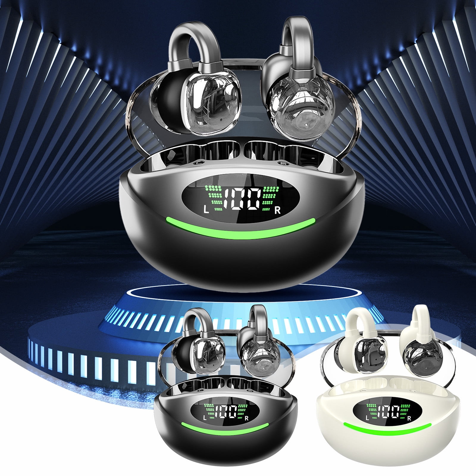 Christmas Clearance Tpzfurit Bluetooth 5.3 Wireless Earbuds with Ear ...