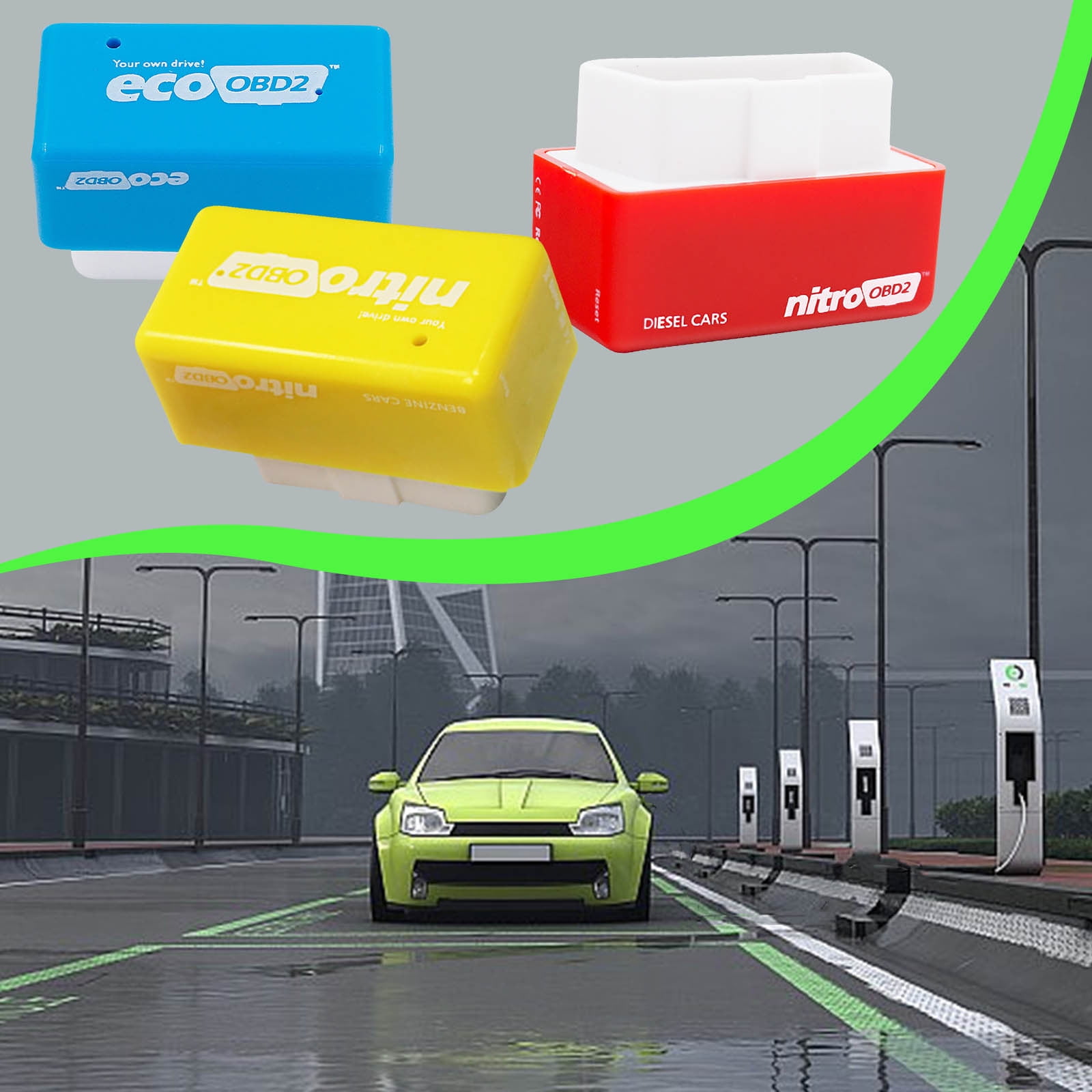 Christmas Clearance Tpzfurit Eco OBD2 Economy Tuning Box Chip - Enhance ...