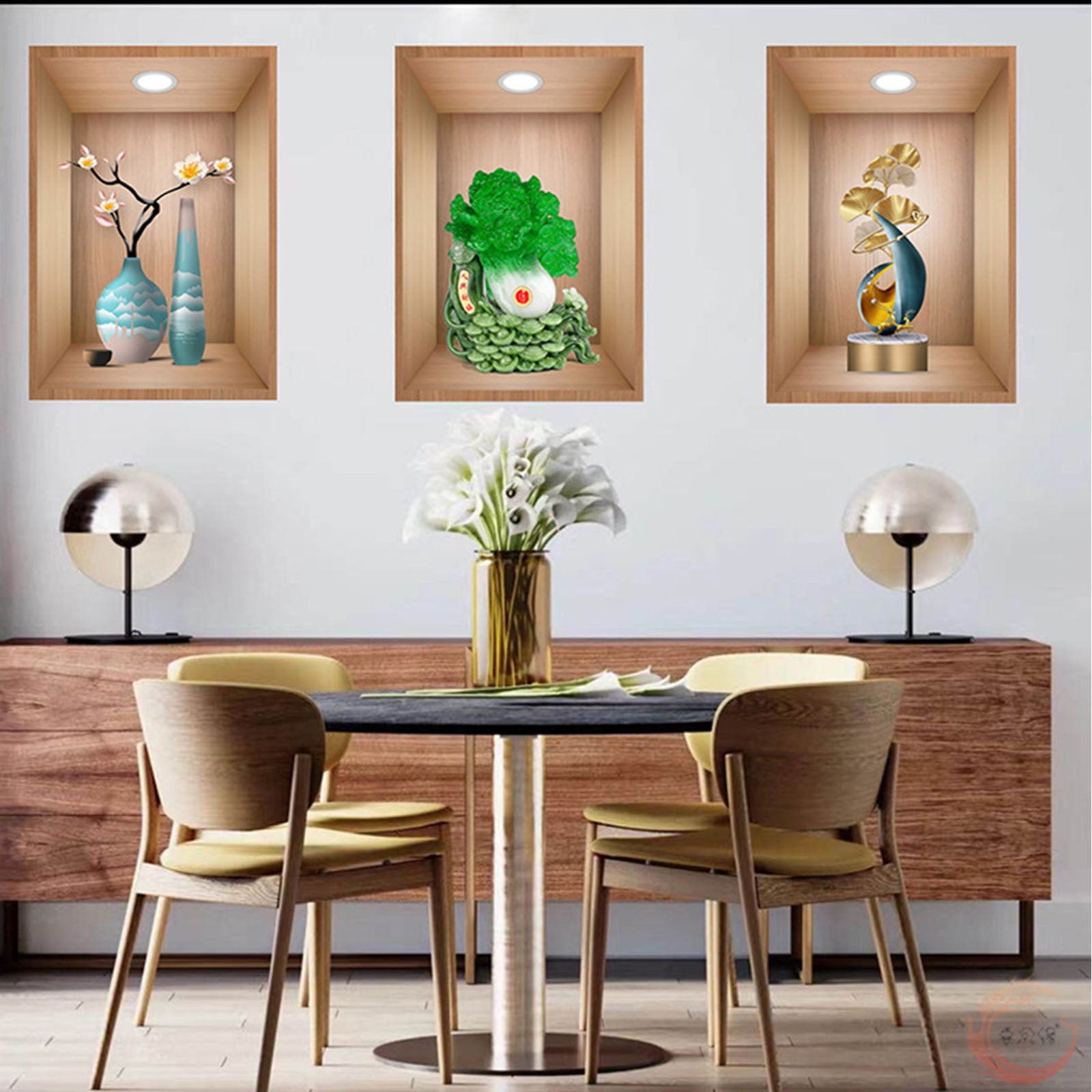 Christmas Clearance Tpzfurit Effect Potted Plant Decals - Lifelike 3D ...