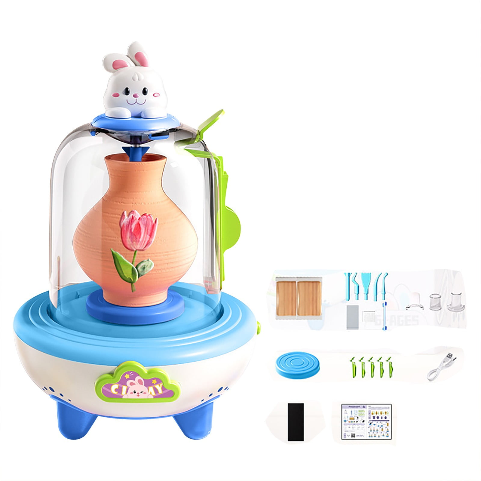 Tpzfurit Fingertip Mini Pottery Machine, Safe, Non-Burning Children's ...