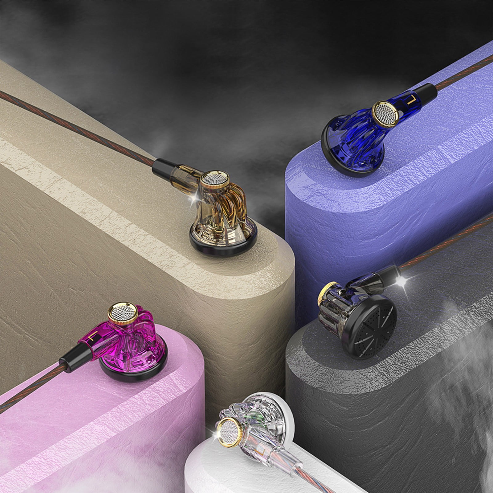 Christmas Clearance Tpzfurit Flat Earbuds Wired Earphones with 16mm ...