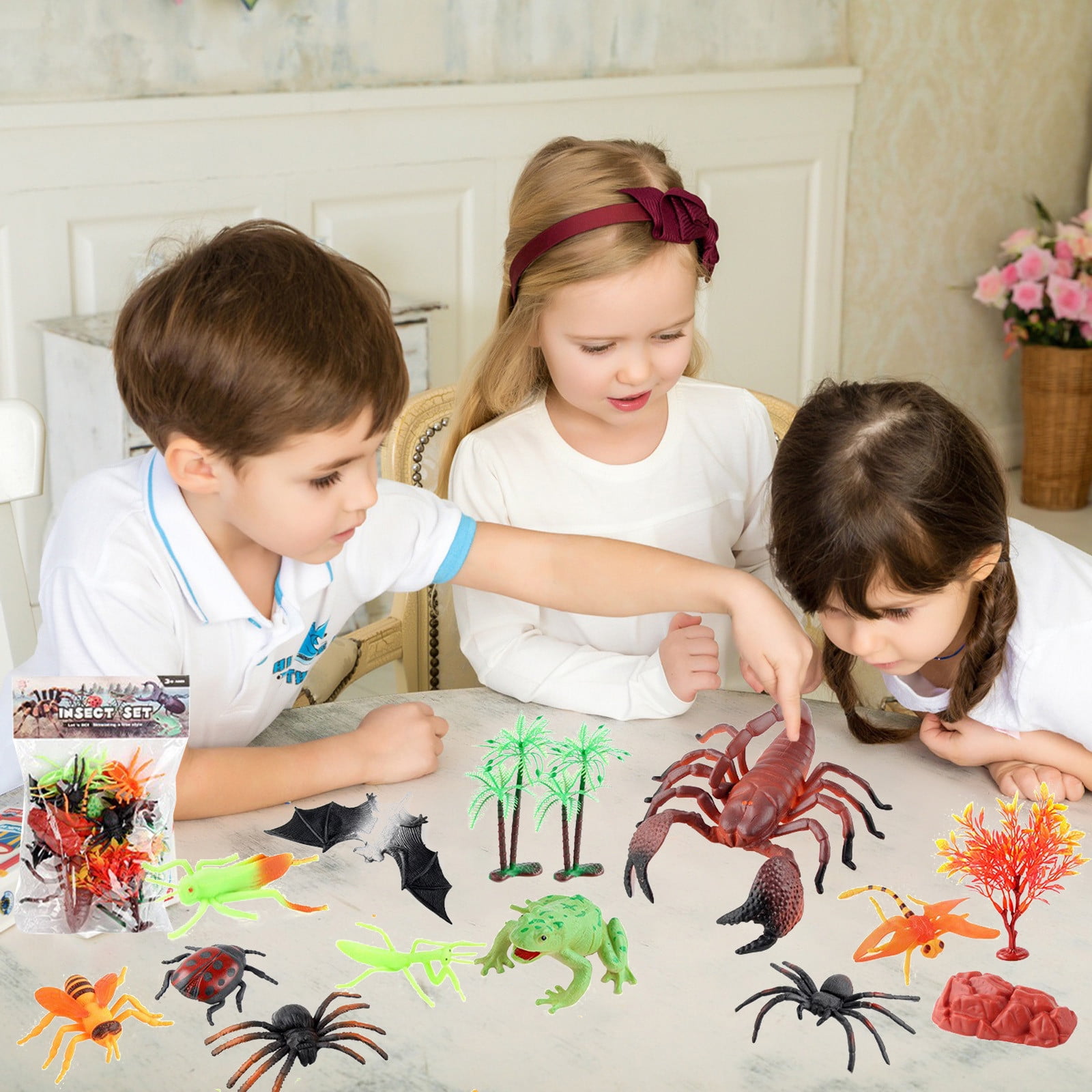Christmas Clearance Realistic 14-Piece Insect Toy Set for Kids, Engage in Nature Education with ...