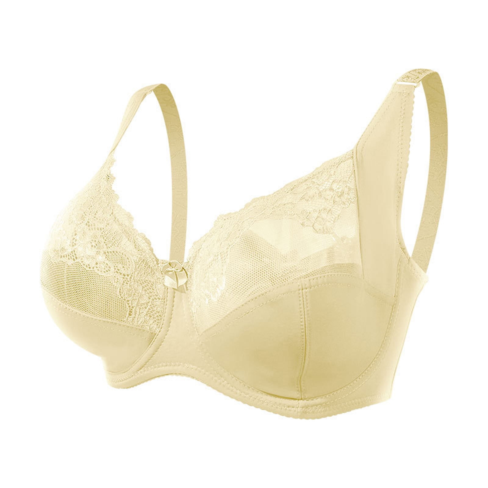 Tqcoqu Woman's Embroidery Thin Style Ventilate Large Size Bra Steel Rim ...