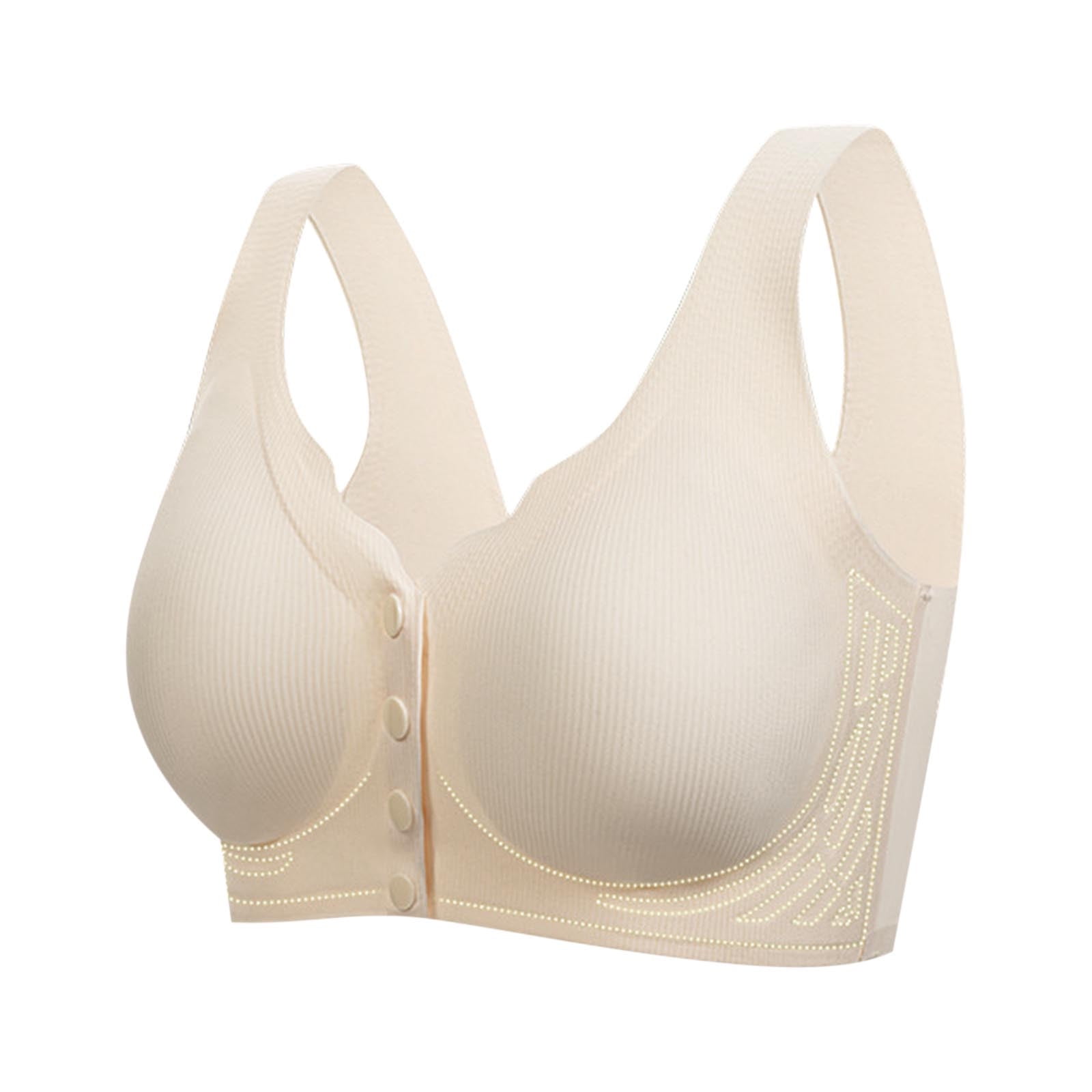 Tqcoqu Woman's Solid Color Thin Style Ventilate Large Size Bra Without ...