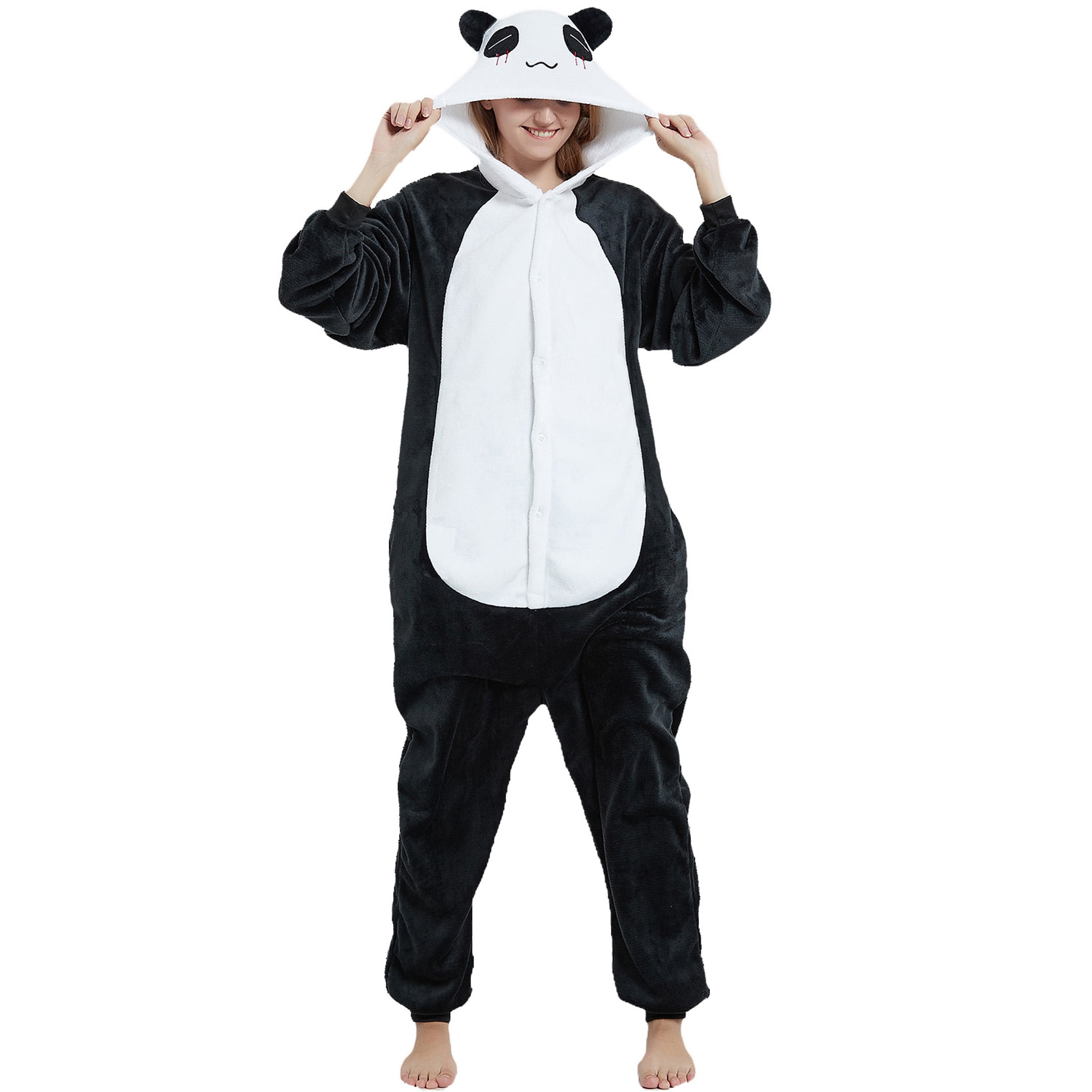 Très Chic Mailanda Adult Unisex Panda Onesie Pajamas, Animal Cosplay ...