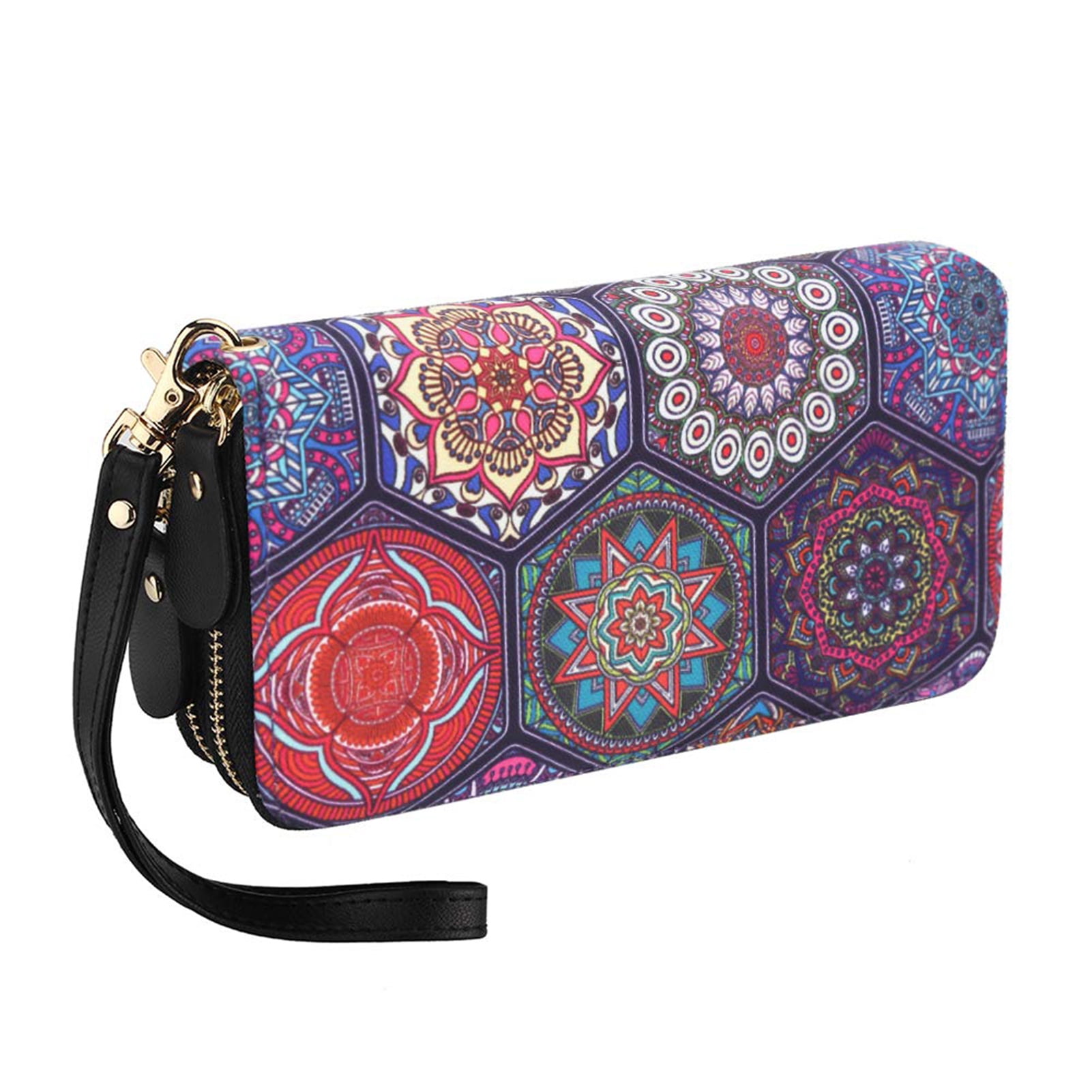 Très Chic Mailanda Wristlet Elephant Wallet for Women Canvas Handbag ...