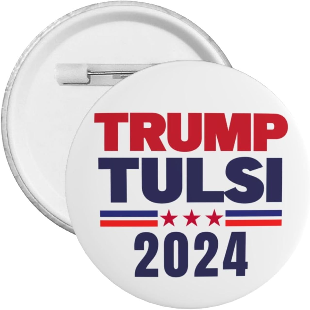 Tr-ump Tulsi 2024 Button Pins Tr-ump Tulsi 2024 President Pin Tr-ump Tulsi 2024 Round Badge For ...