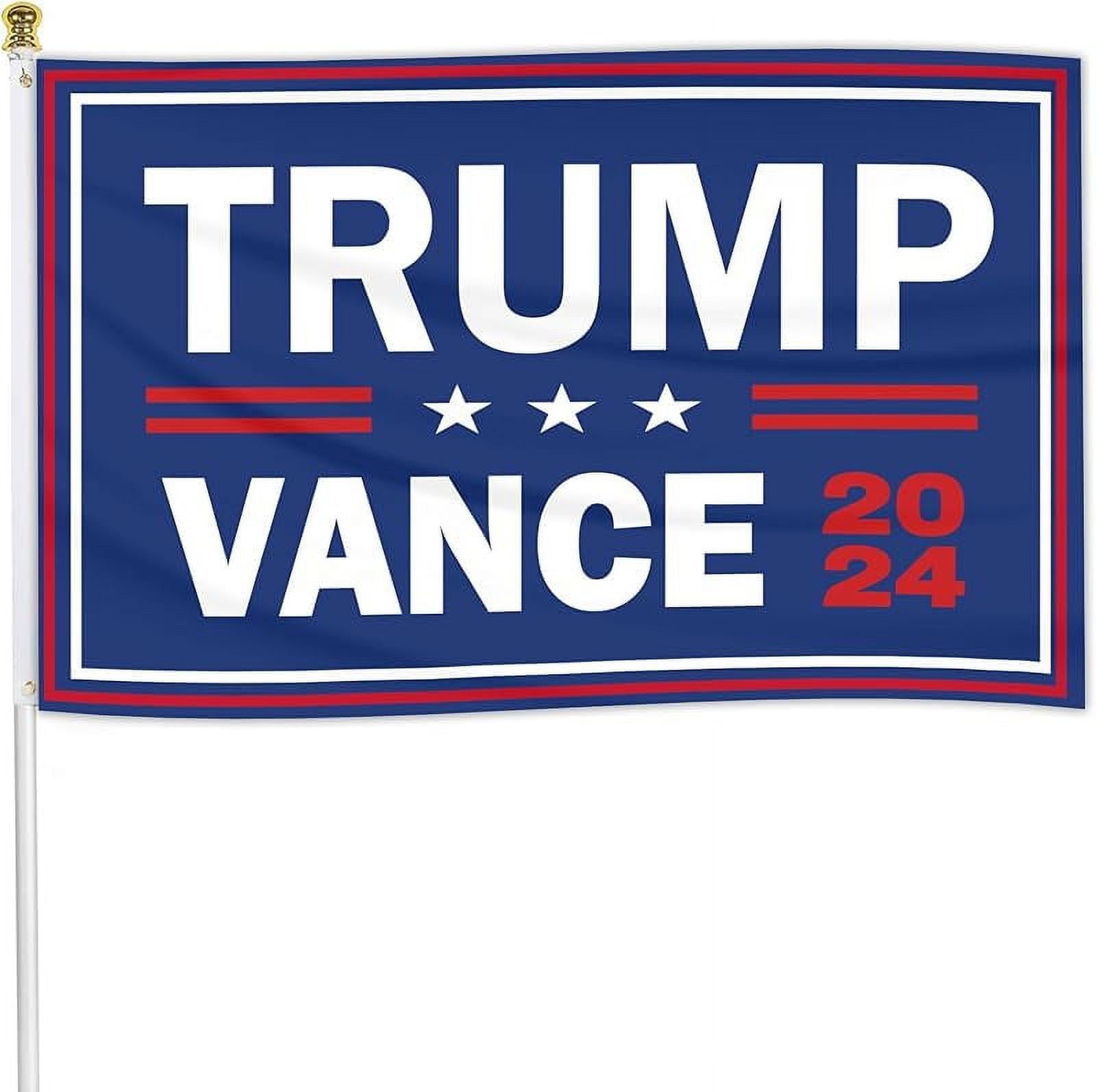 Tr-ump Va-nce 2024 Flag 3 x 5 ft, Tr-ump Va-nce 2024 Banner Don-ald Tr ...
