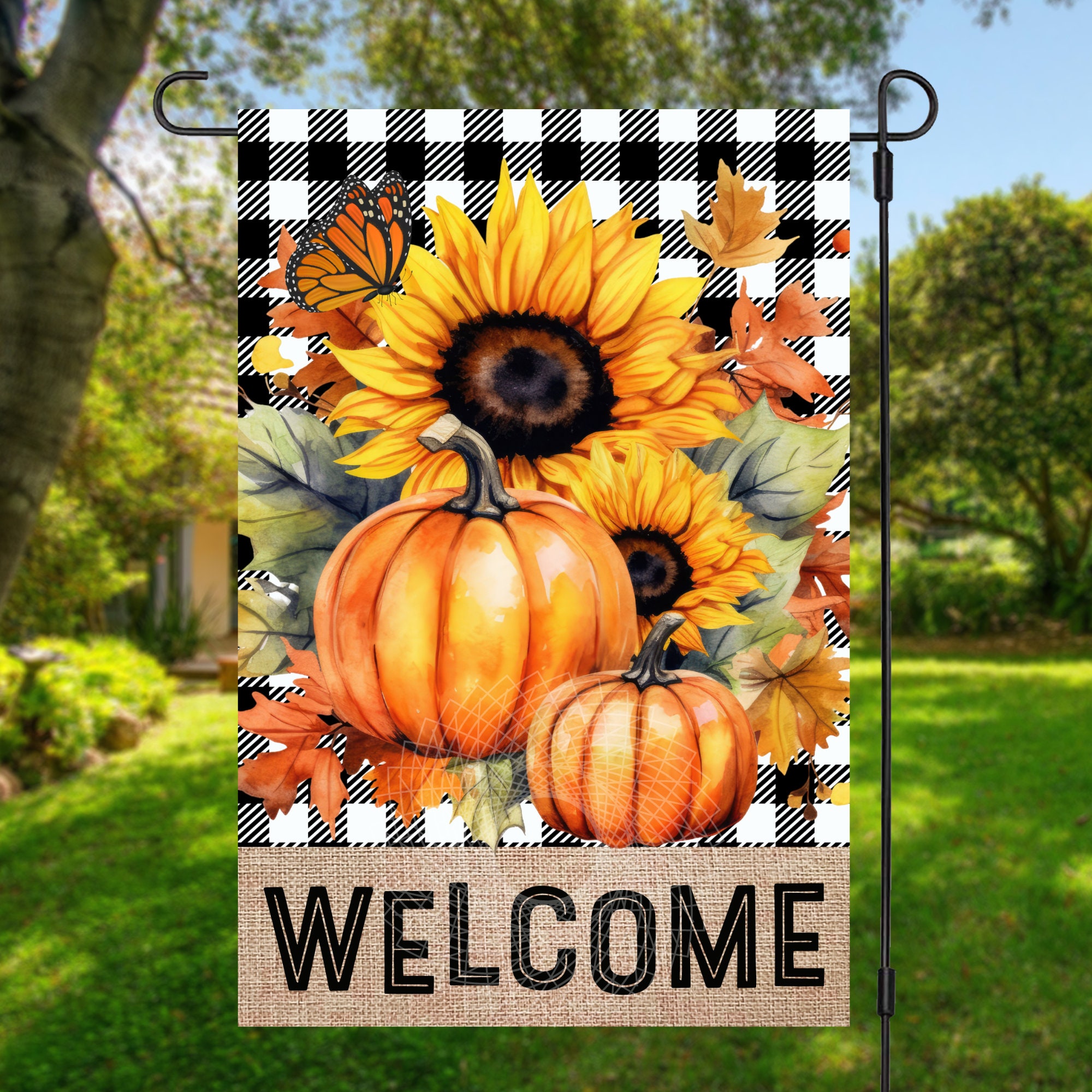 TraQunn 12x18 Inch Garden Flag. Sublimation Design Welcome Fall Welcome ...