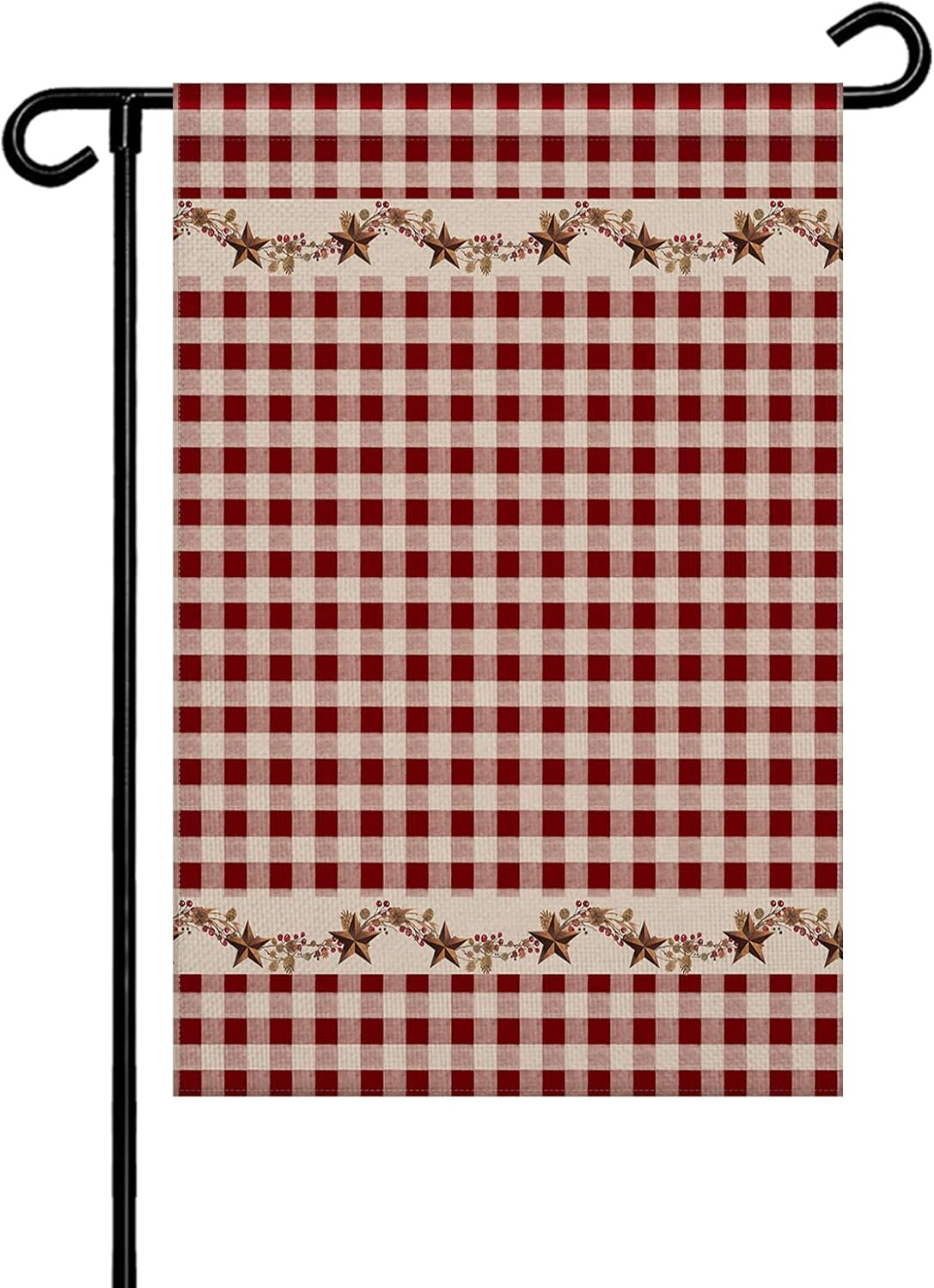 TraQunn 4th of July Garden Flag Farmhouse Berry Country Plaid Red ...