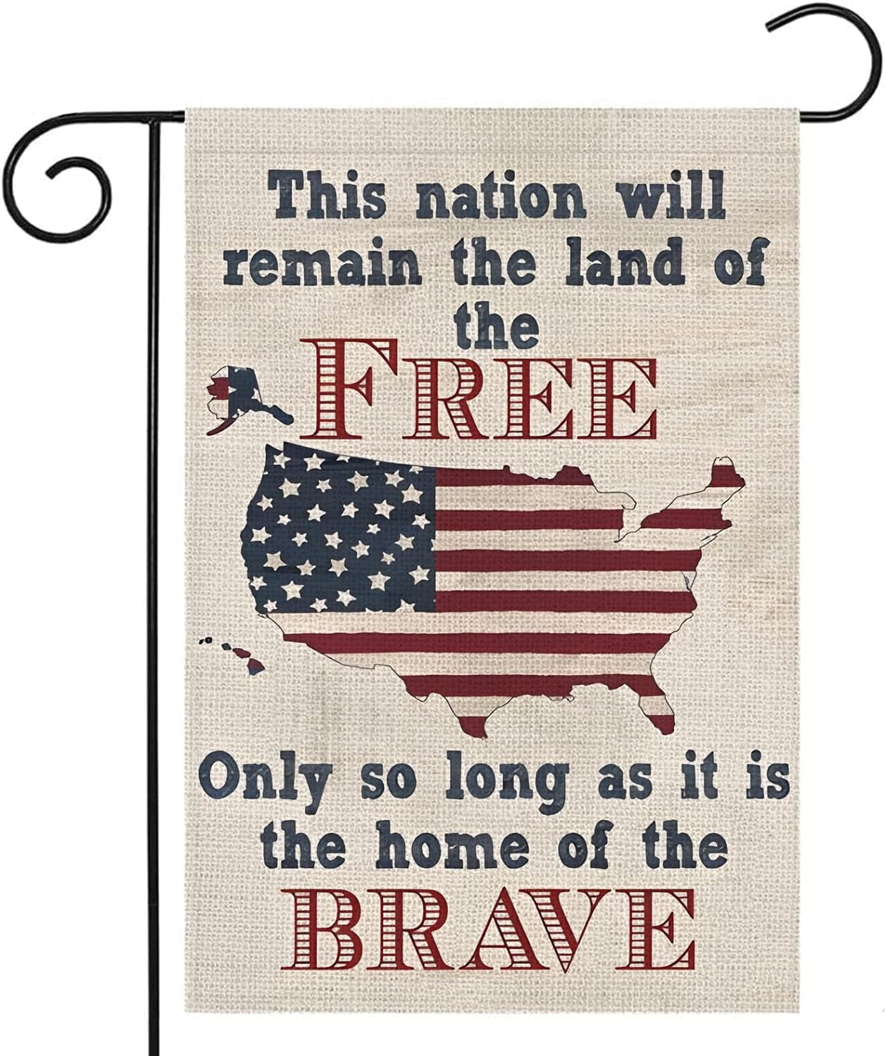 TraQunn 4th of July Garden Flags for Outside The Land of The Free Brave ...