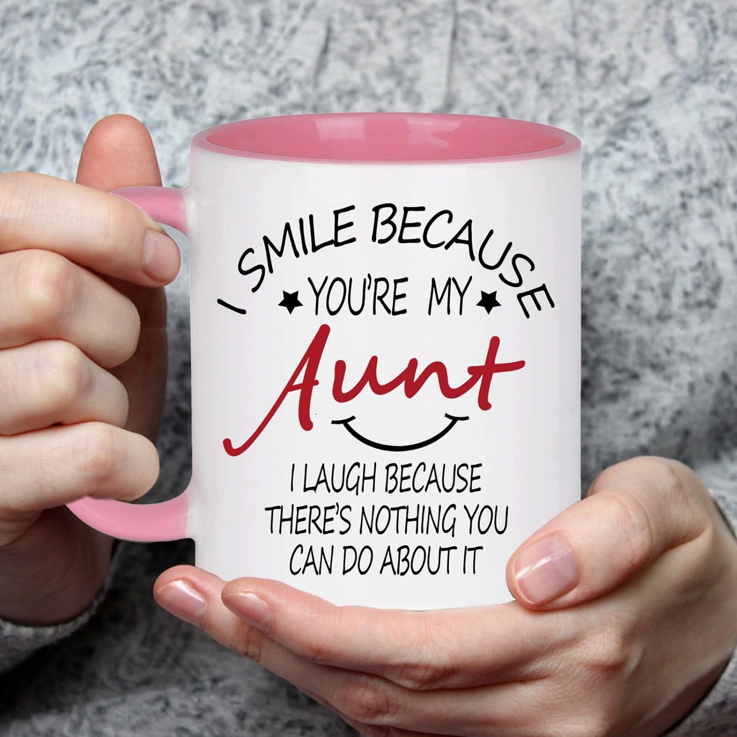 TraQunn Aunt Gifts Mug I Smile Because You Are My Aunt Mug I Smile ...