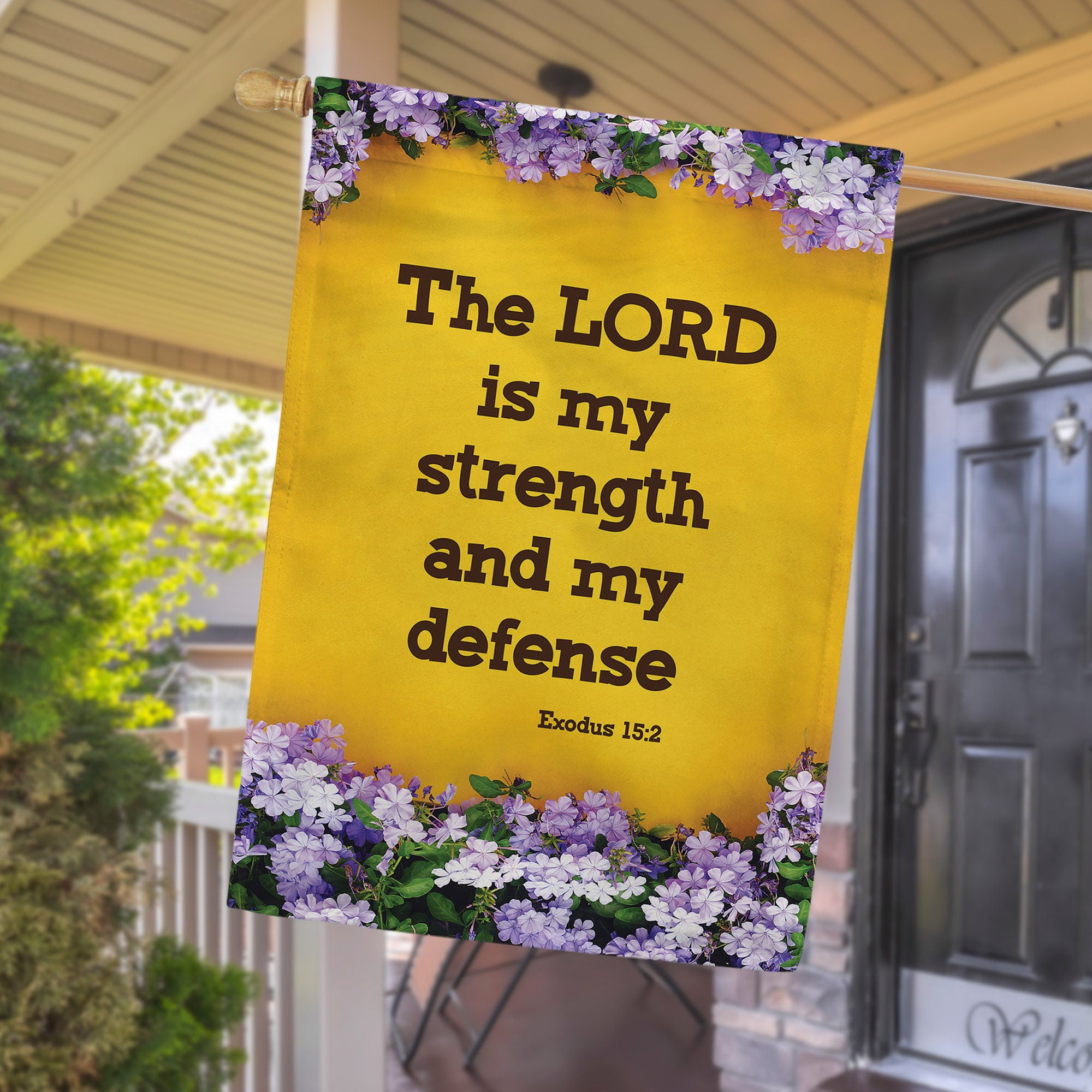 TraQunn Bible Verse Garden Flag Floral Faith Flag Bible Scripture ...
