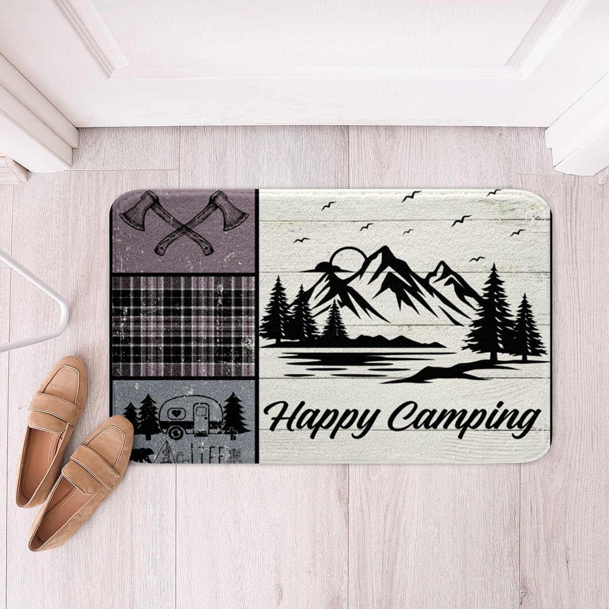 TraQunn Camper Bathroom Non Slip Rug Mat Happy Camping RV Inside Decor ...