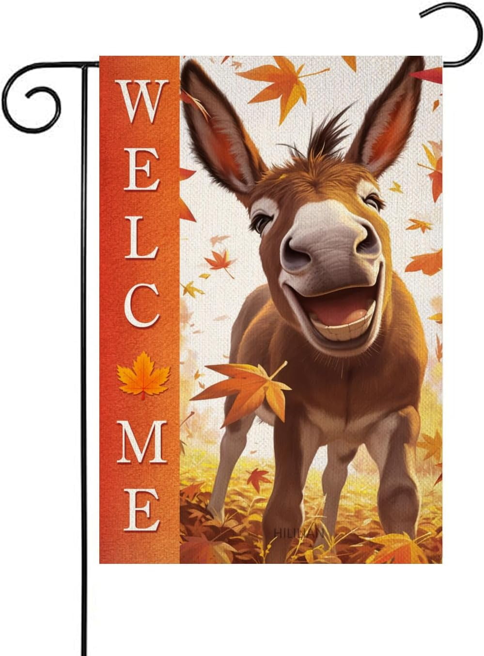 TraQunn Donkey Welcome Fall Garden Flag Home Garden Maple leaf Yard ...