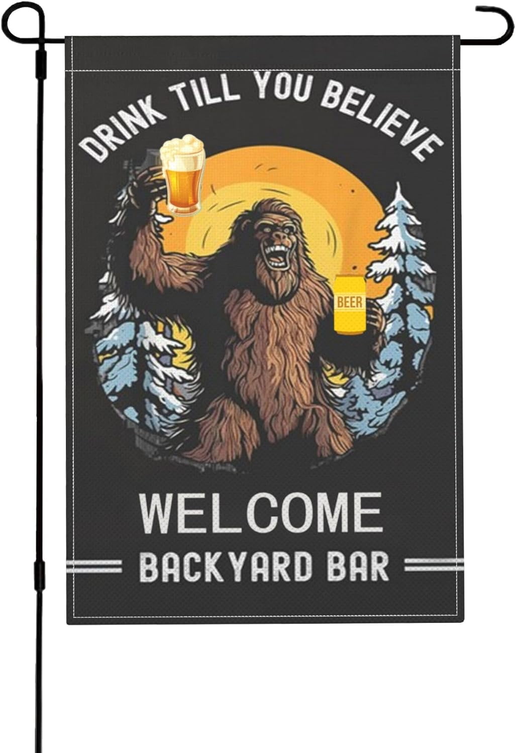 TraQunn Drink Till You Believe Welcome Back Yard Bar Garden Flag 12x18 ...