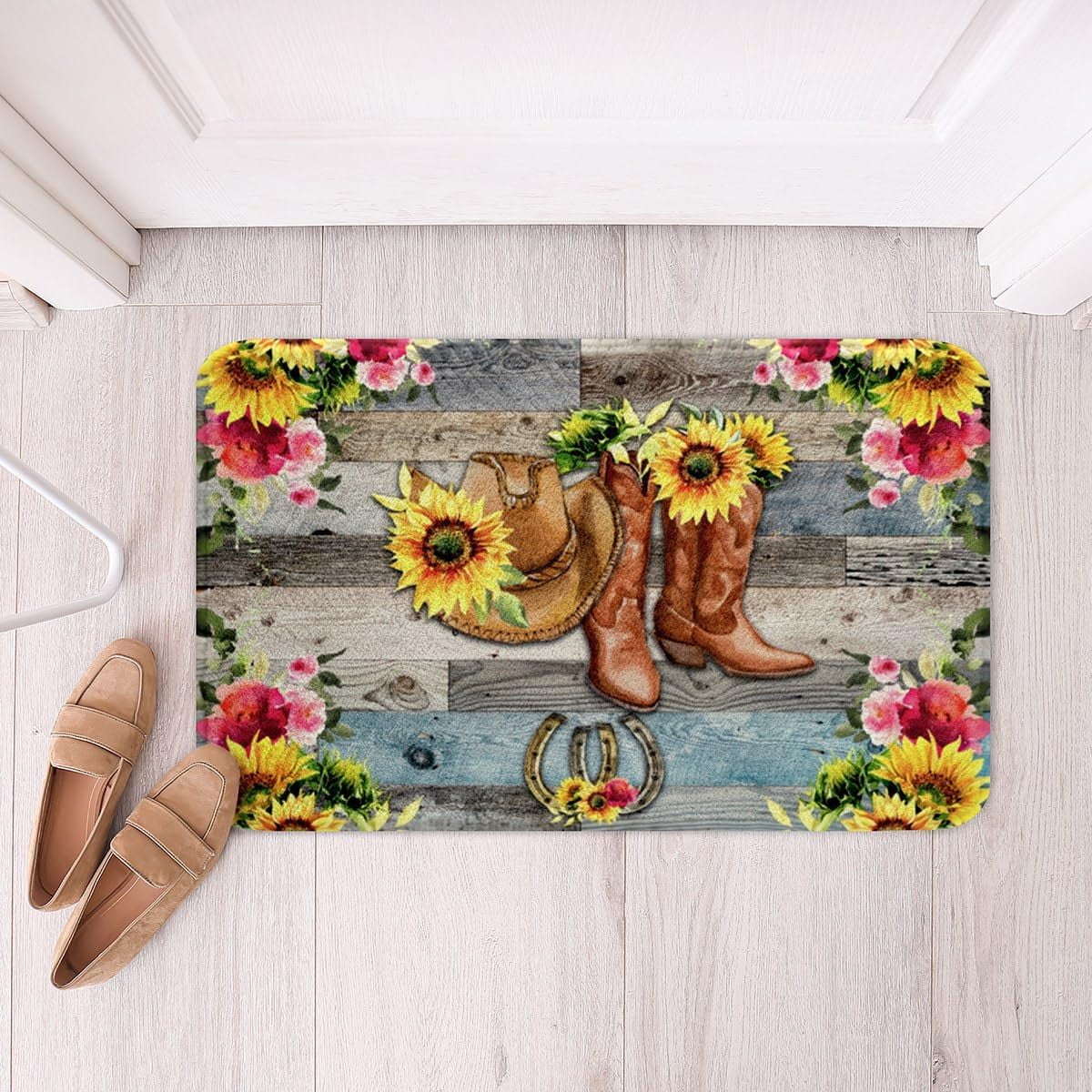 TraQunn Farmhouse Cowboy Bathroom Rug Mat for Home Decor Western ...
