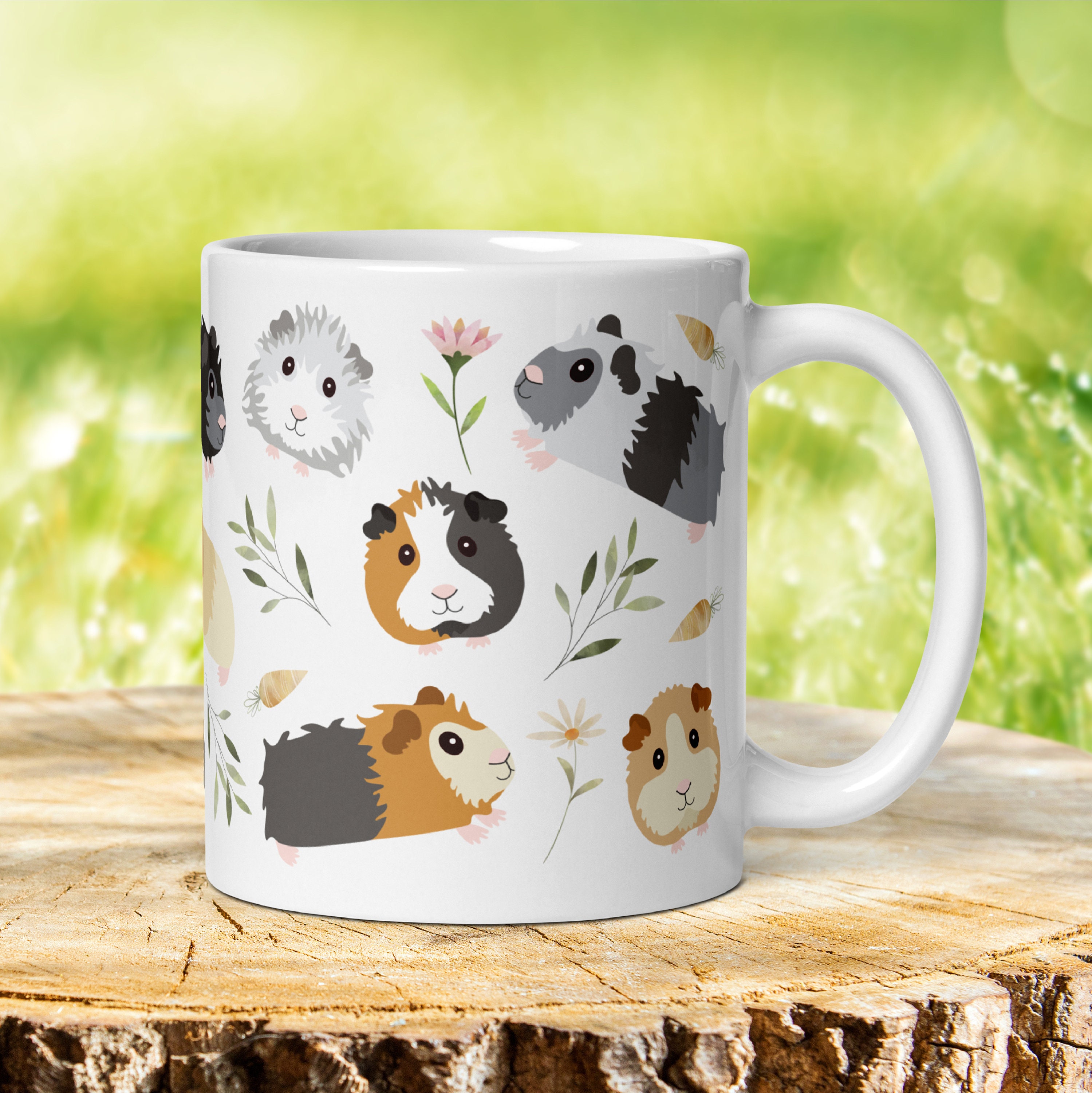 TraQunn Guinea Pig Mug Guinea Pig Decor Pretty Animal Mug Guinea Pig ...