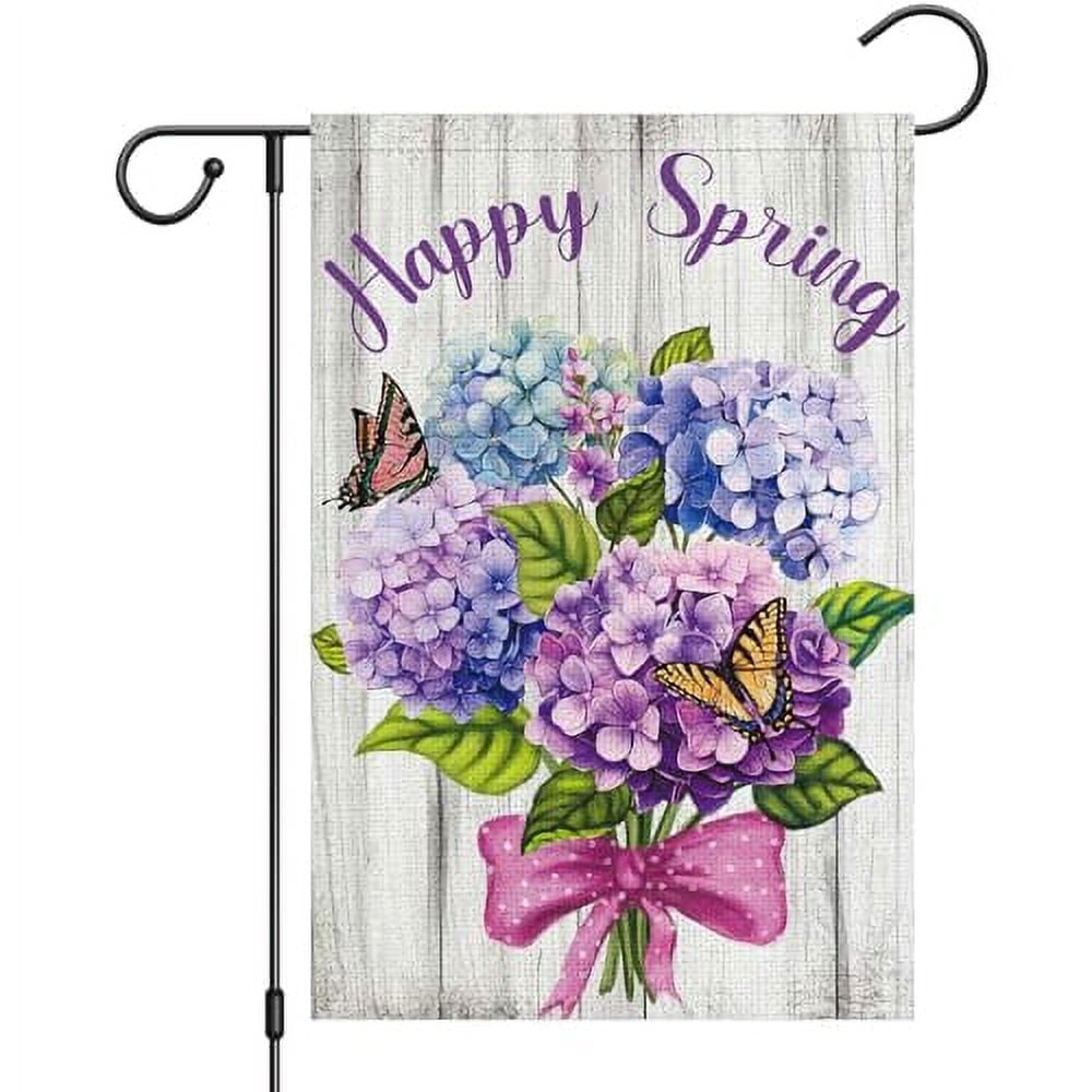 TraQunn Happy Spring Garden Flag 12x18 Inch Double Sided Burlap ...