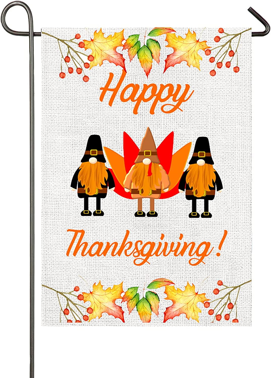 TraQunn Happy Thanksgiving Garden Flag 12x18 Inch Double Sided ...